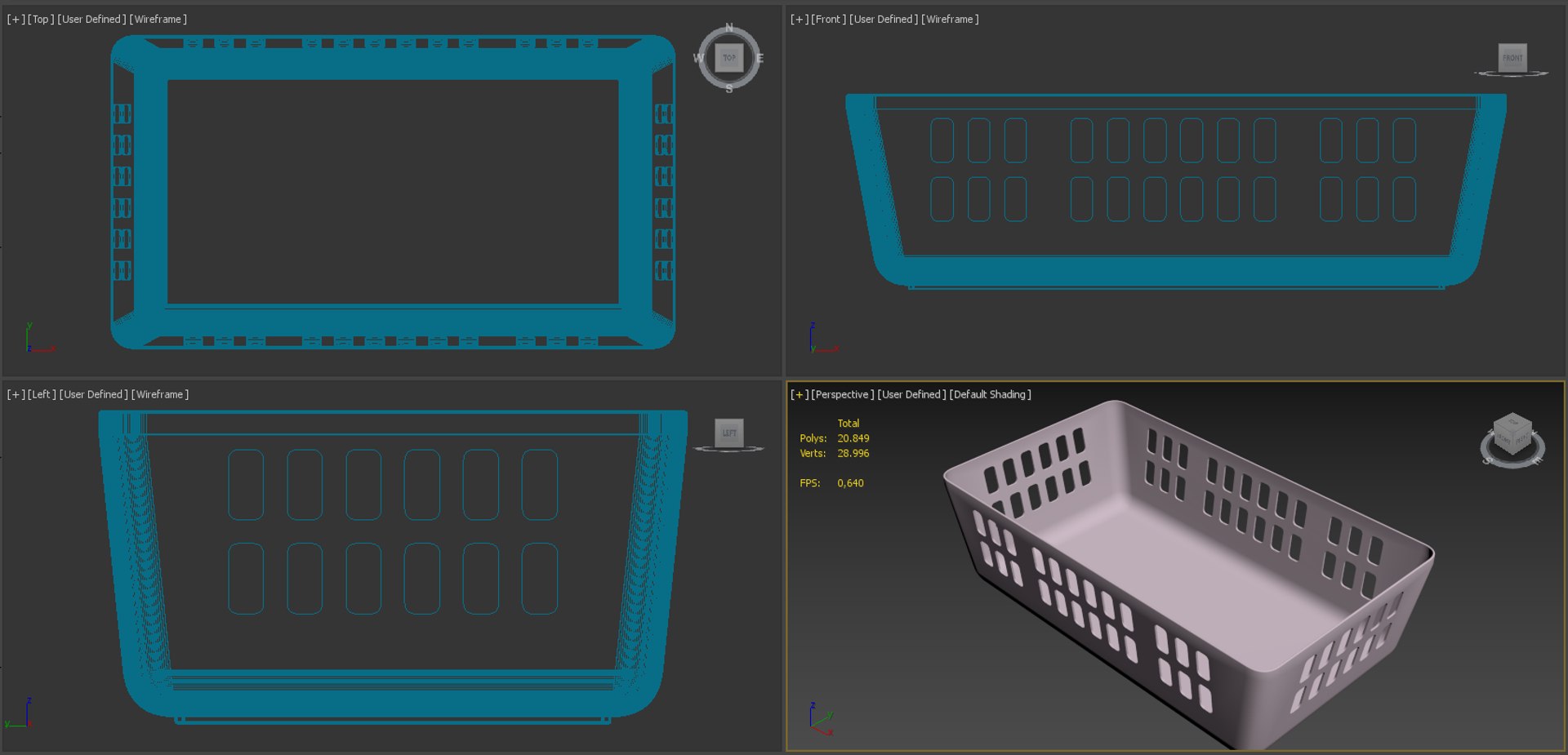 Plastic Basket 3D Model - TurboSquid 1960888