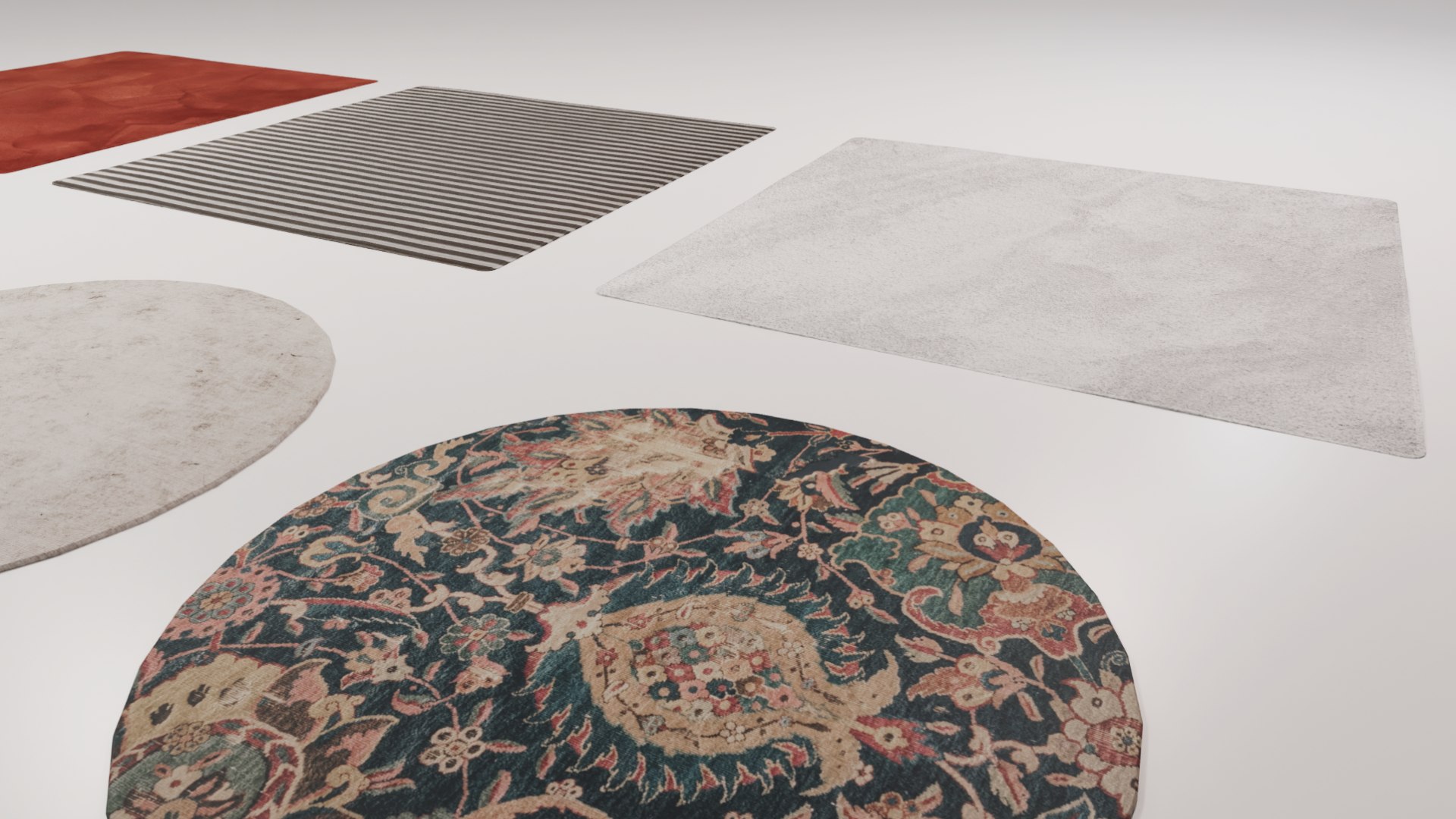 Free Shapespark Low Poly Rugs Kit 3D Model - TurboSquid 1947332