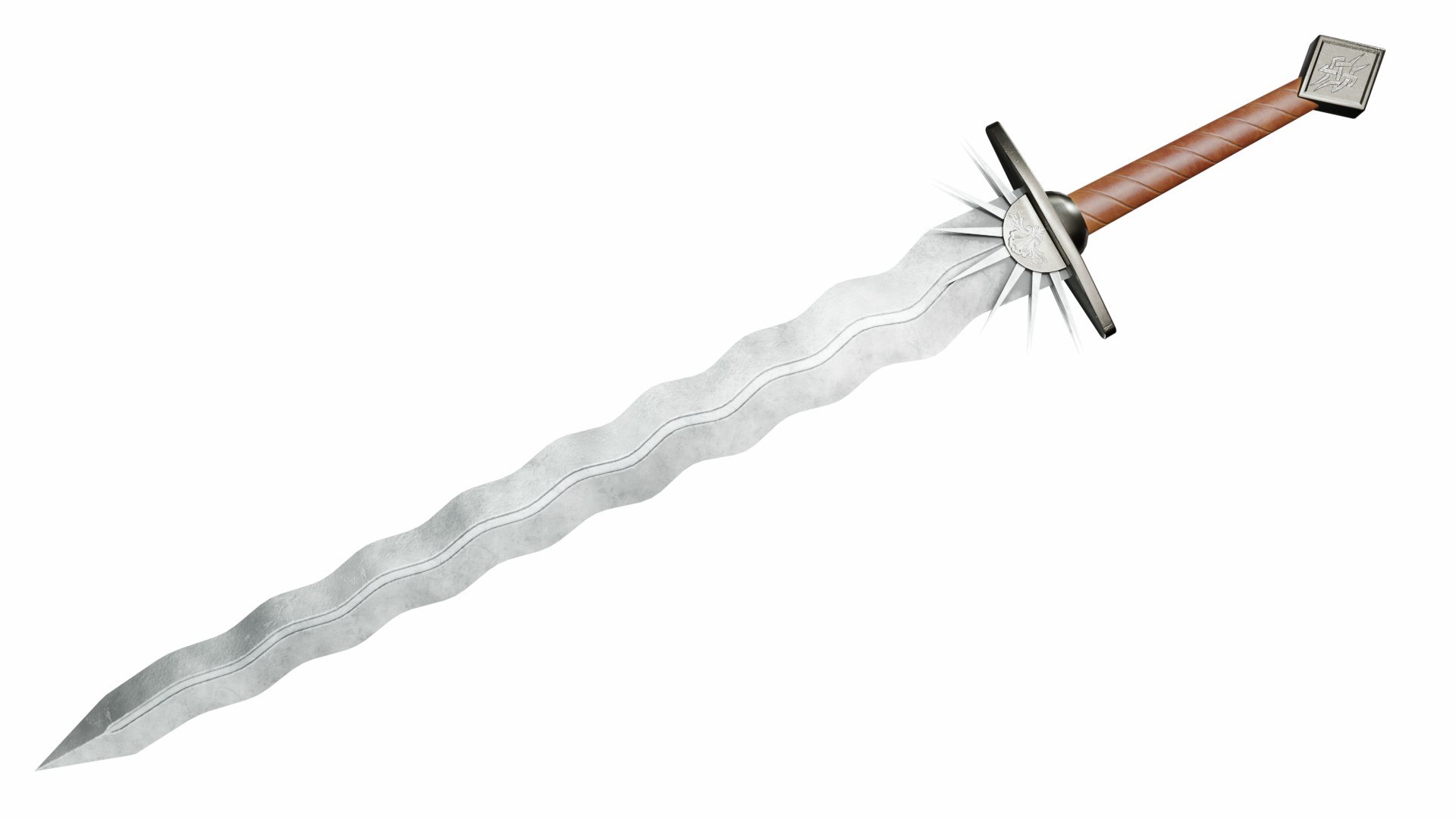 Wavy sword model - TurboSquid 2050046