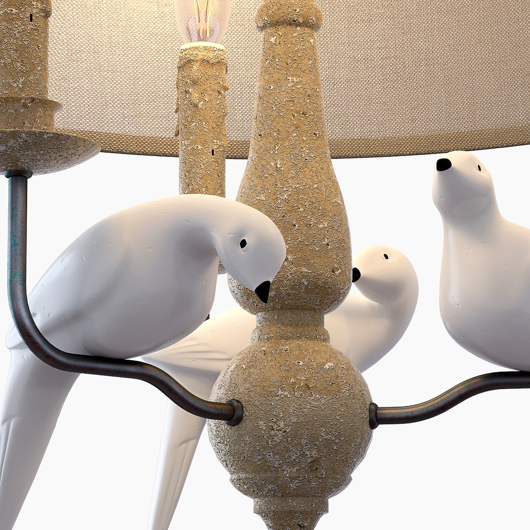 3d Model Chandelier Bird