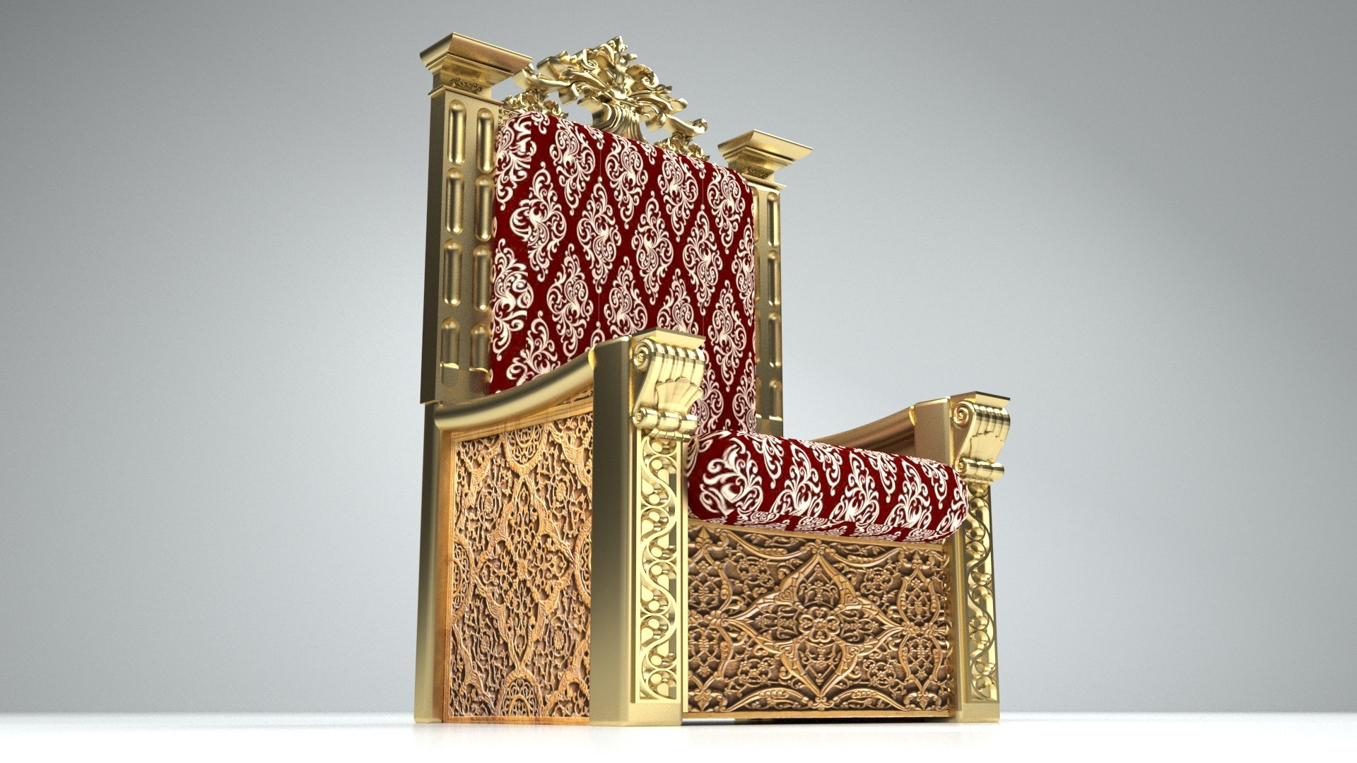 King Throne 3D Model - TurboSquid 1463507