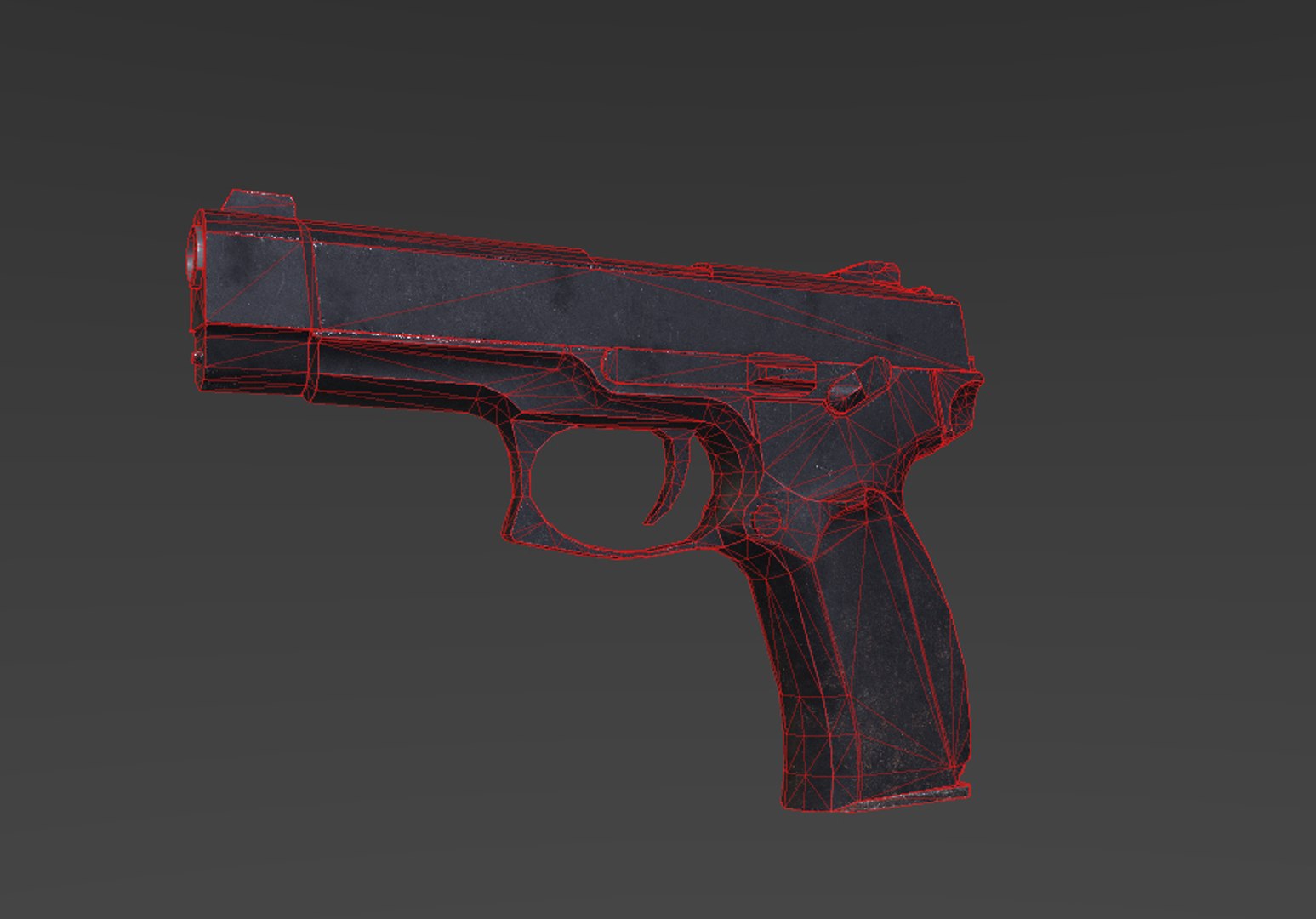 simple pistol 3d max