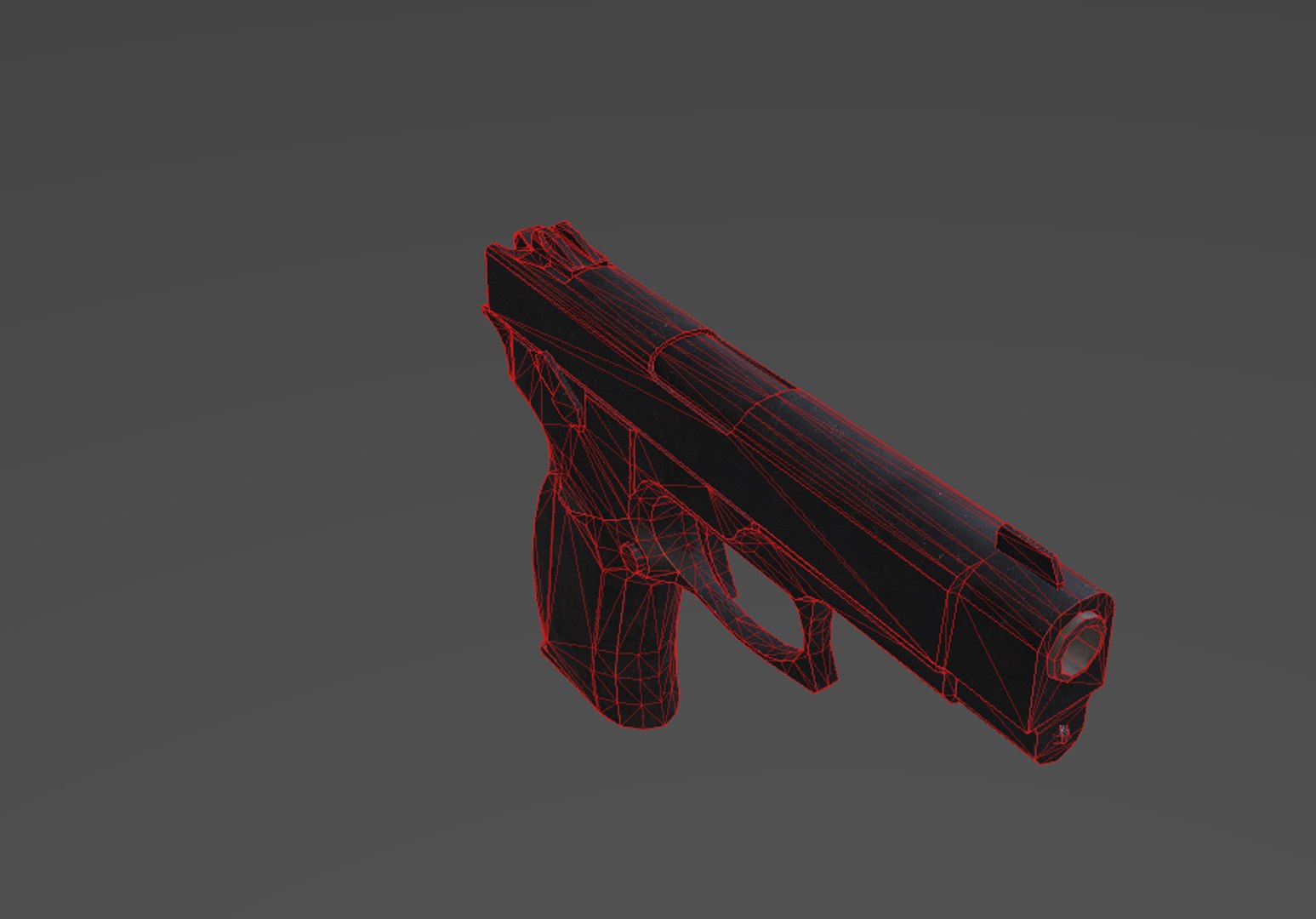 simple pistol 3d max