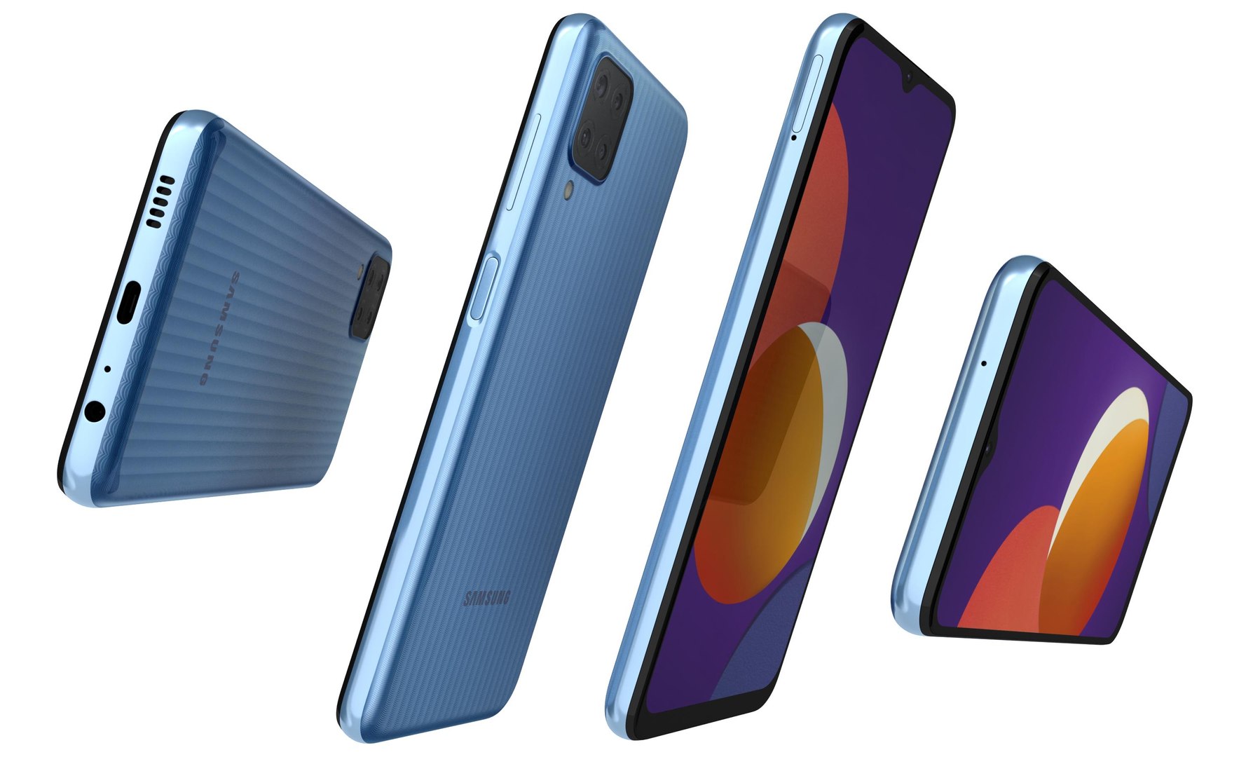 3D Model Samsung Galaxy M12 Blue - TurboSquid 1699470