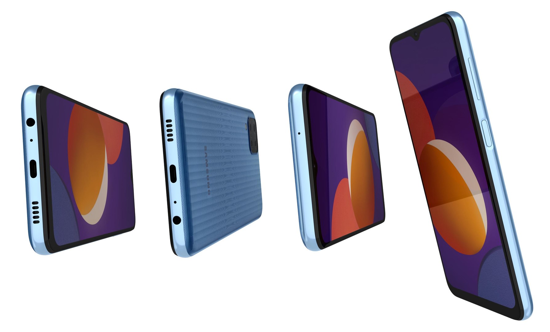 3D Model Samsung Galaxy M12 Blue - TurboSquid 1699470