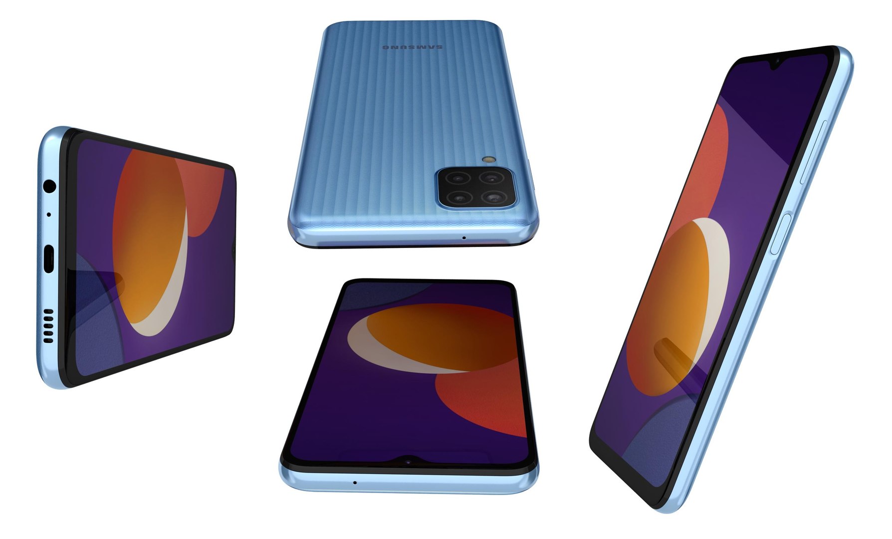 3D Model Samsung Galaxy M12 Blue - TurboSquid 1699470
