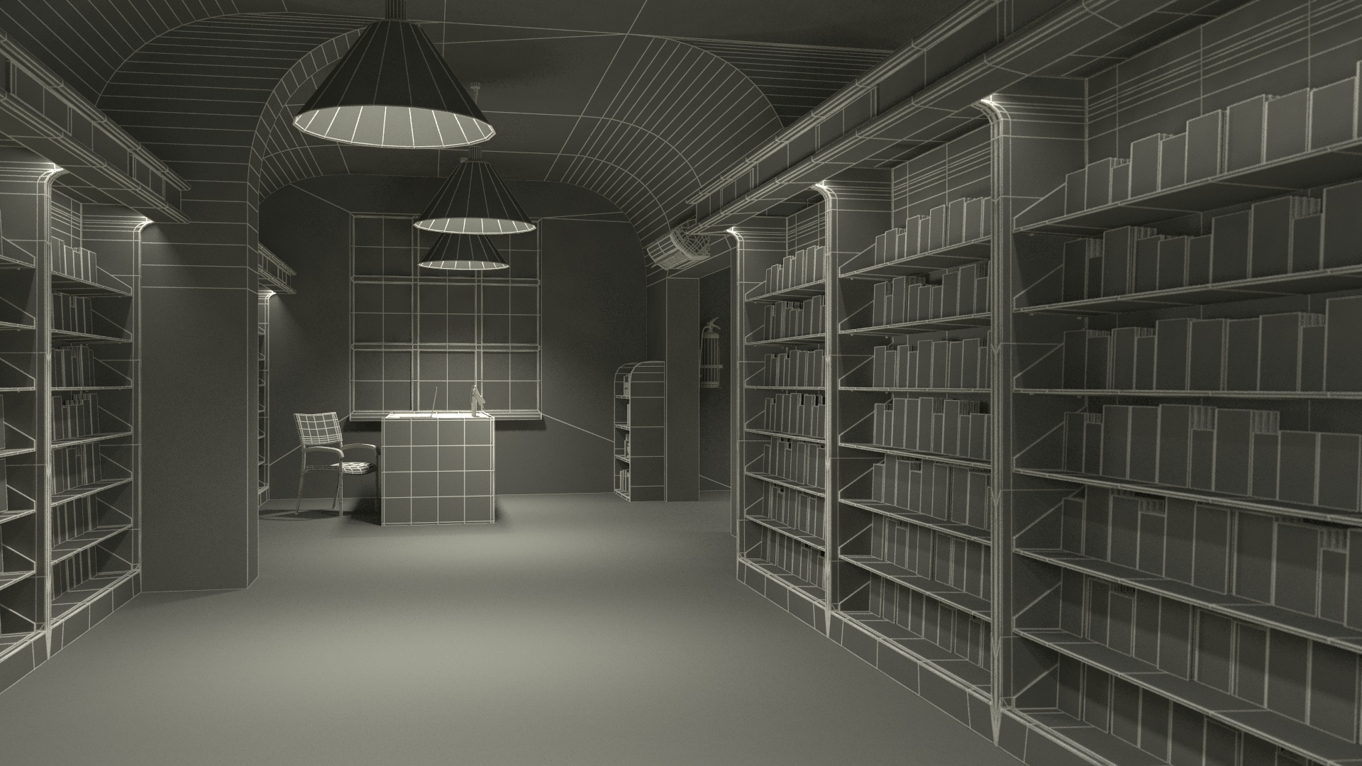 3D Model Book Store Interior - TurboSquid 2302335