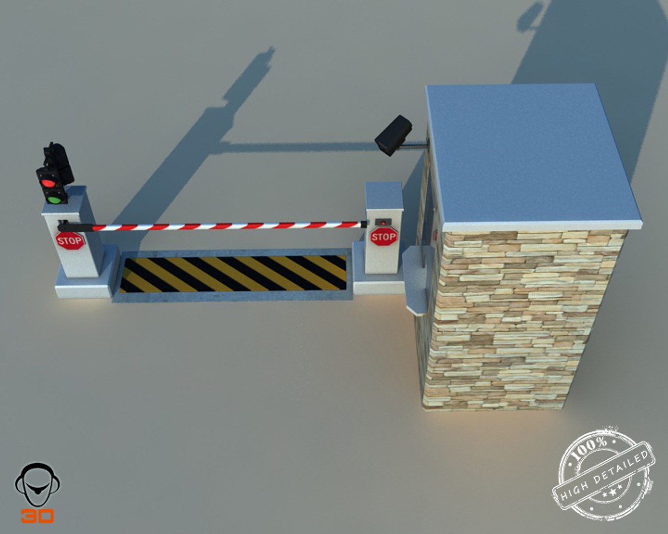 3d Model Road Blocker