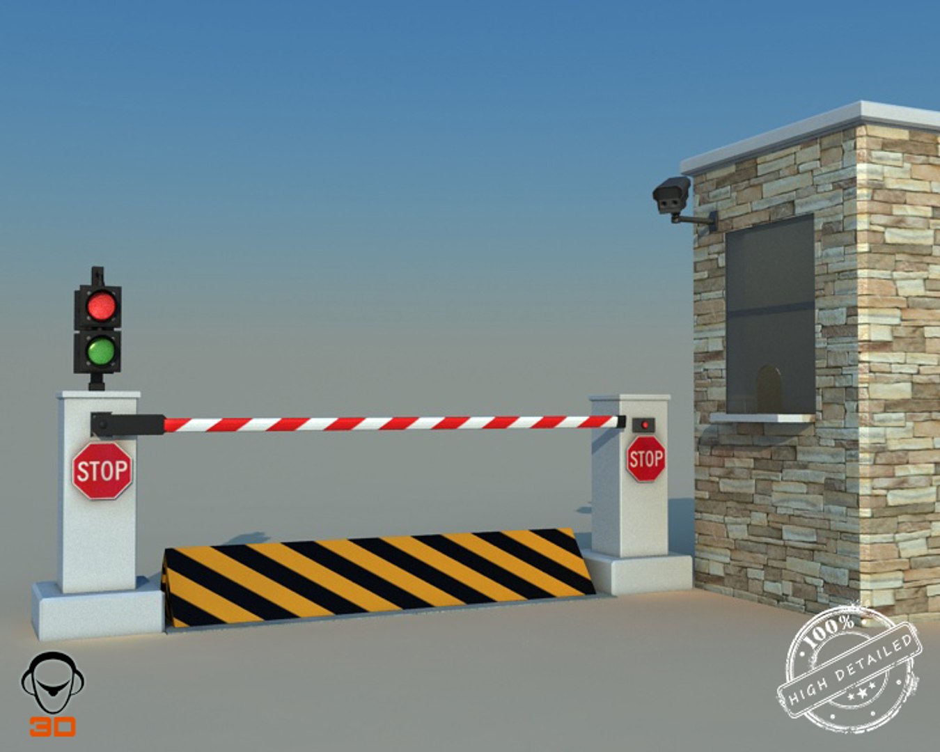 3d Model Road Blocker
