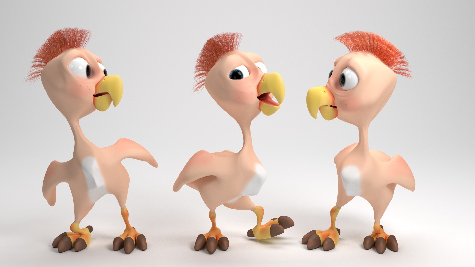 Chicken Cartoon 3D - TurboSquid 1597485