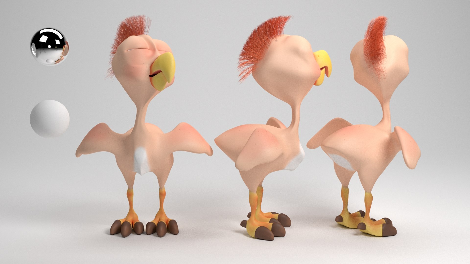 Chicken Cartoon 3D - TurboSquid 1597485