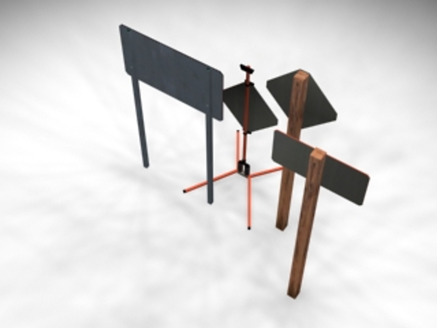 Construction Signs 3d Model