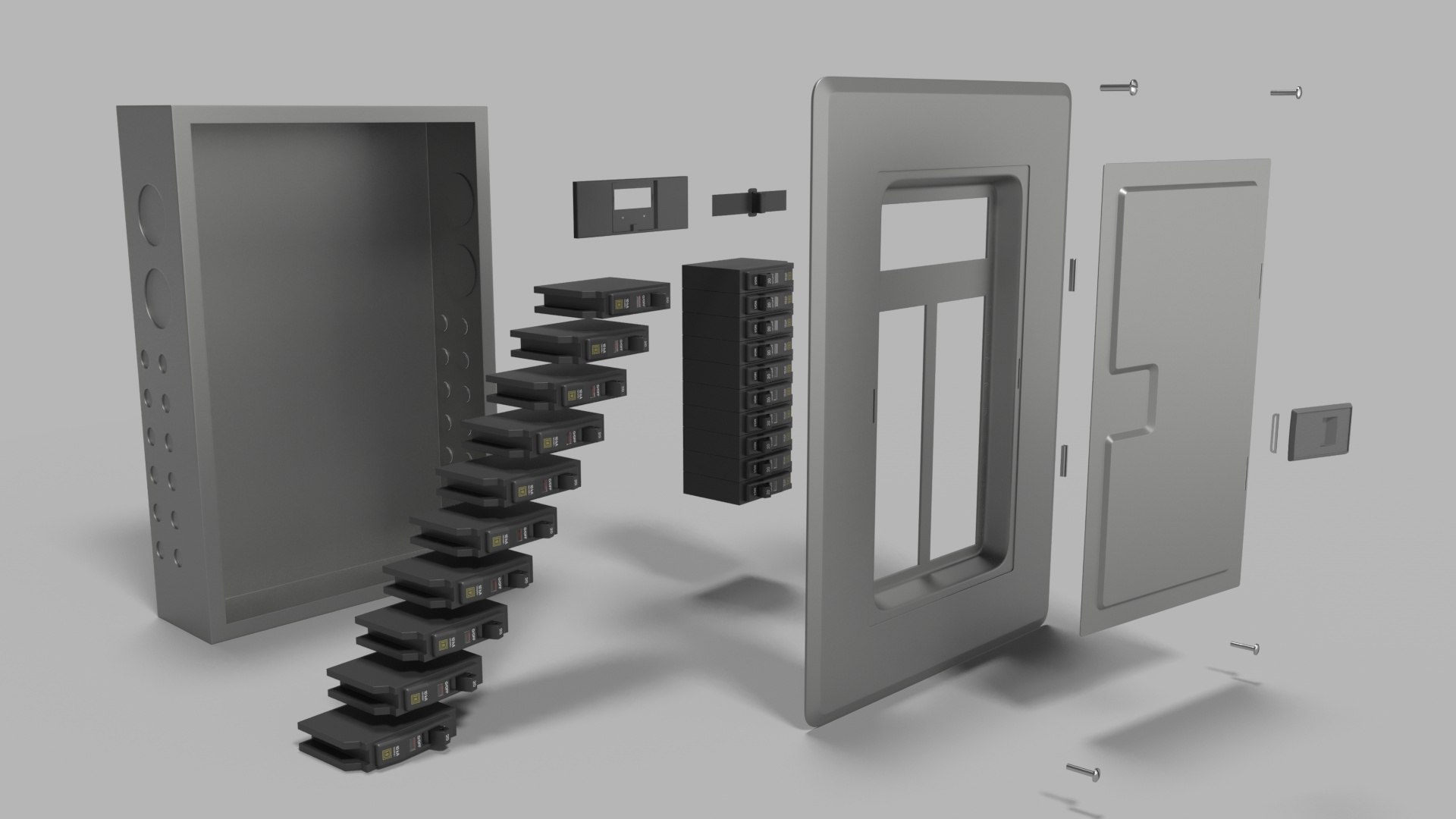 3D Breaker Box model - TurboSquid 1958592