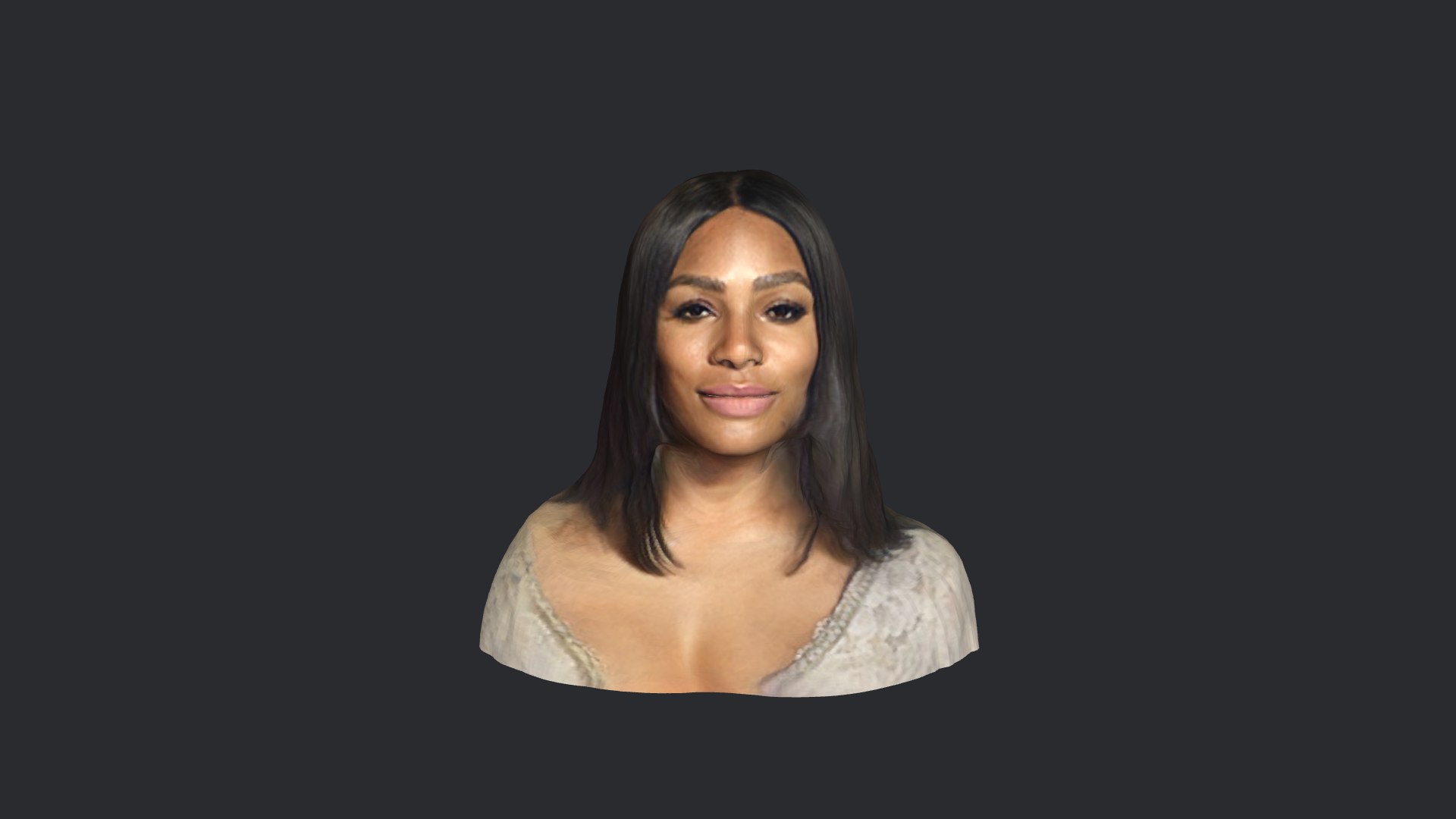 3D Model Serena Williams- Realistic Bust Head Ready 3d Model ...