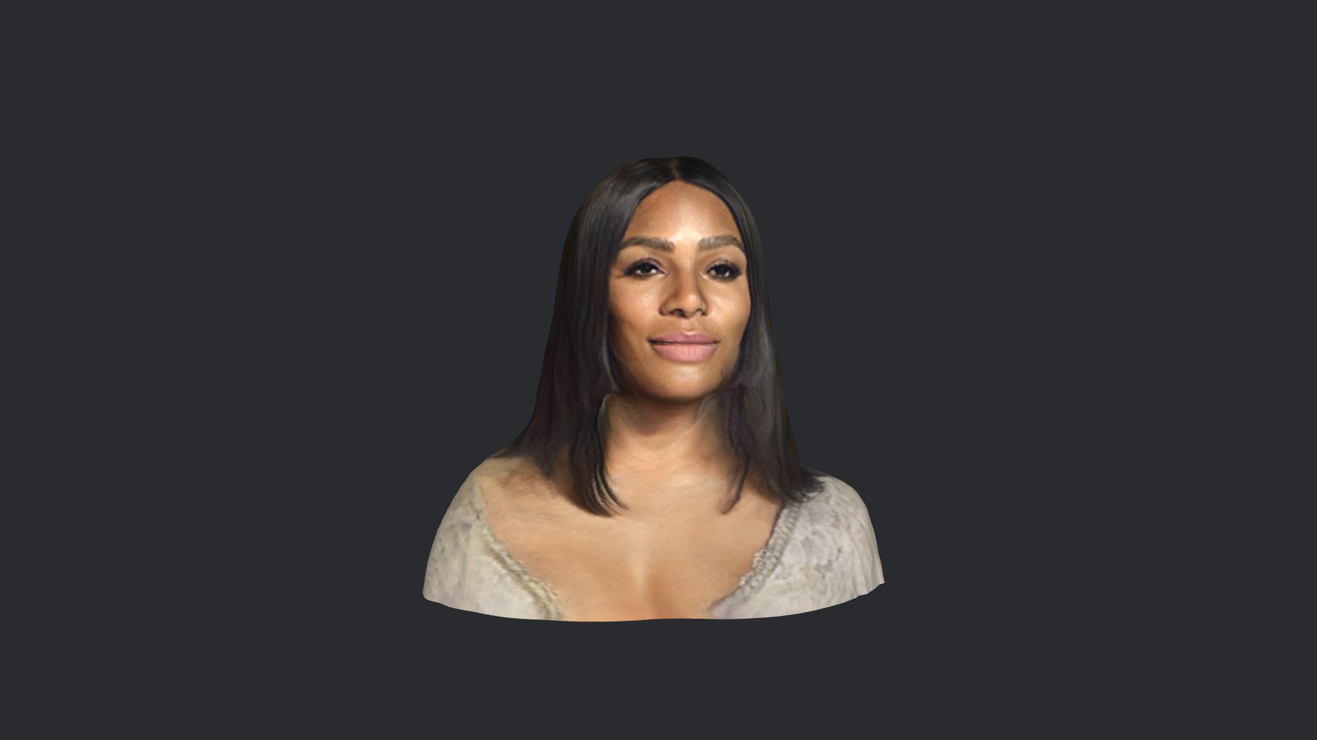 3D Model Serena Williams- Realistic Bust Head Ready 3d Model ...