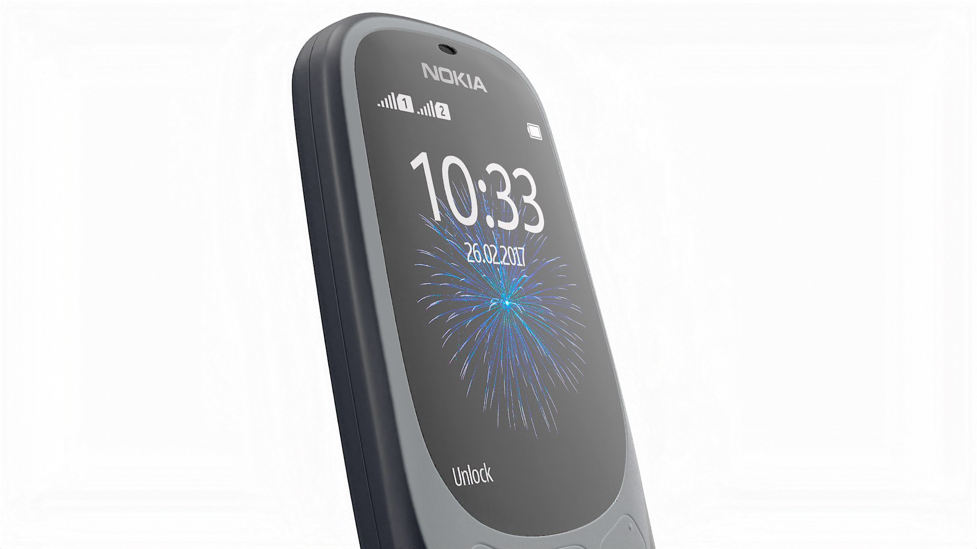 Blue Nokia 3310 New Lights On 3D Model - TurboSquid 2269797