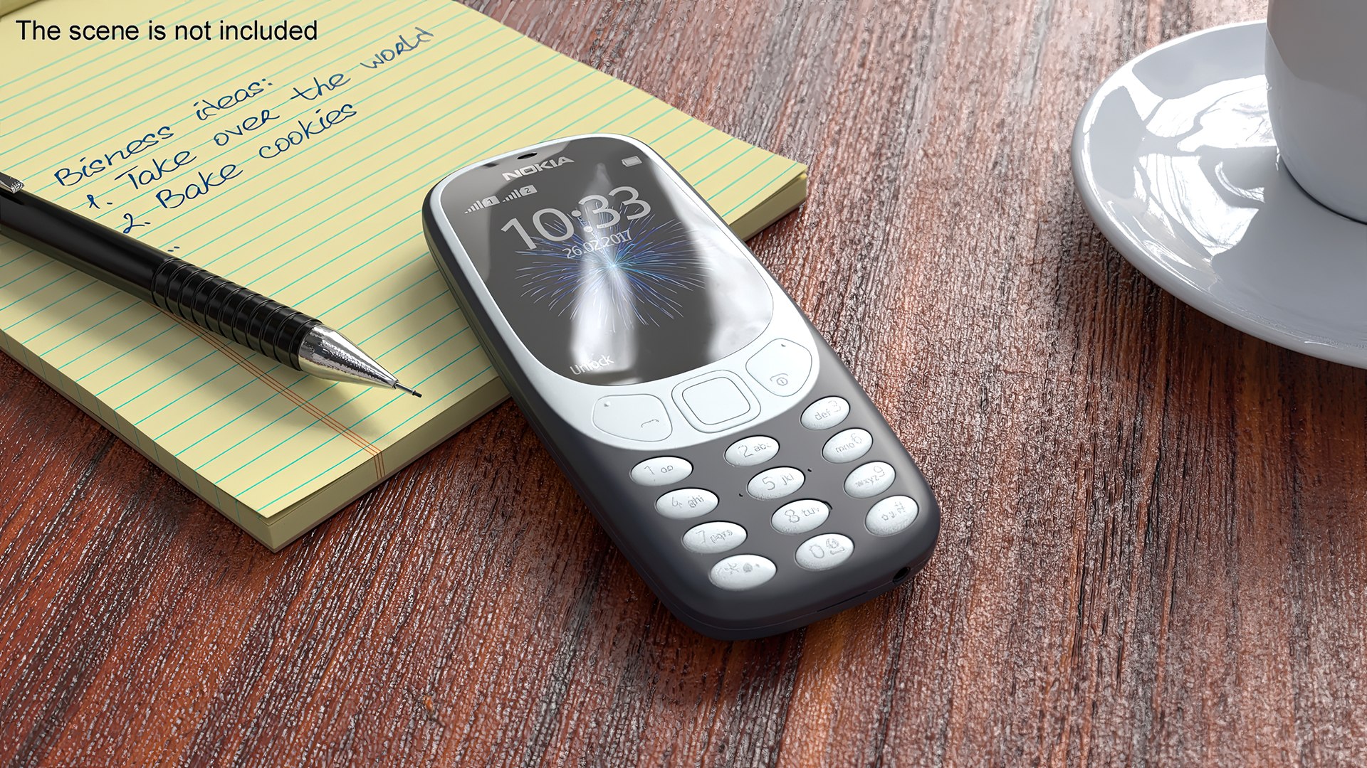 Blue Nokia 3310 New Lights On 3D Model - TurboSquid 2269797