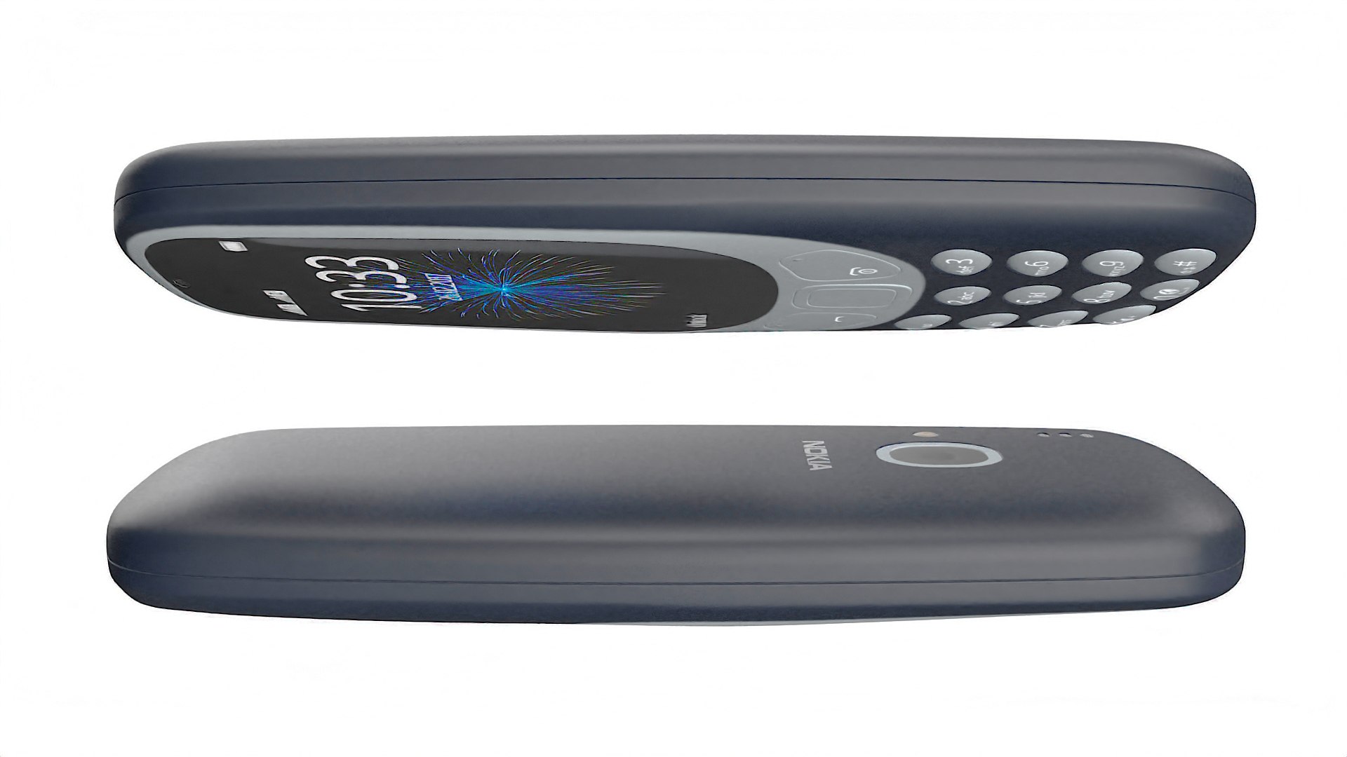 Blue Nokia 3310 New Lights On 3D Model - TurboSquid 2269797