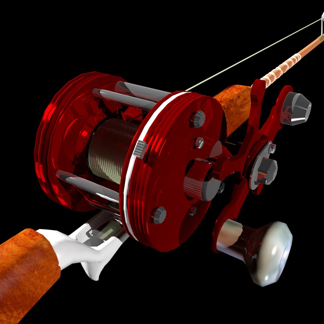 3d Model Bait Casting Reel Rod