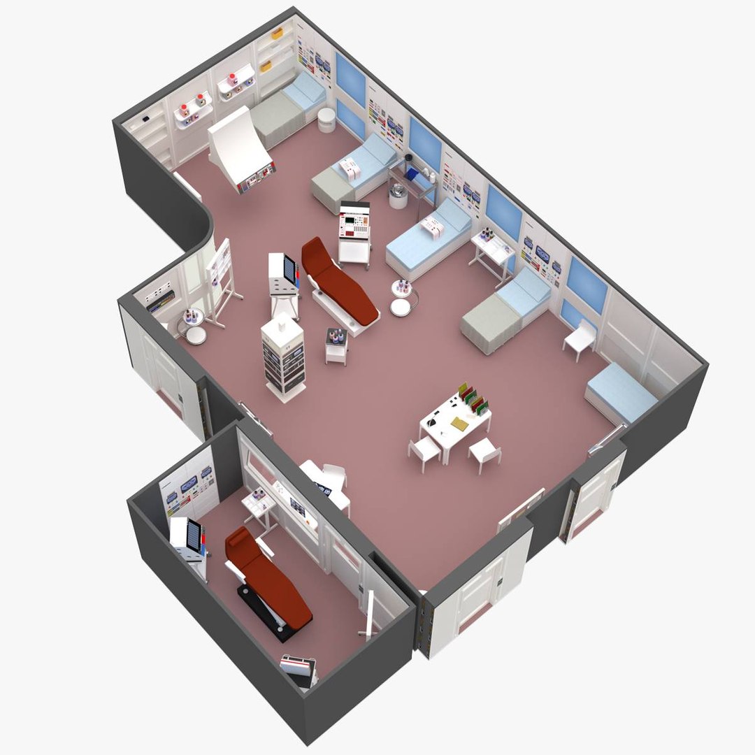 Medical Center 2 3D model - TurboSquid 2067287
