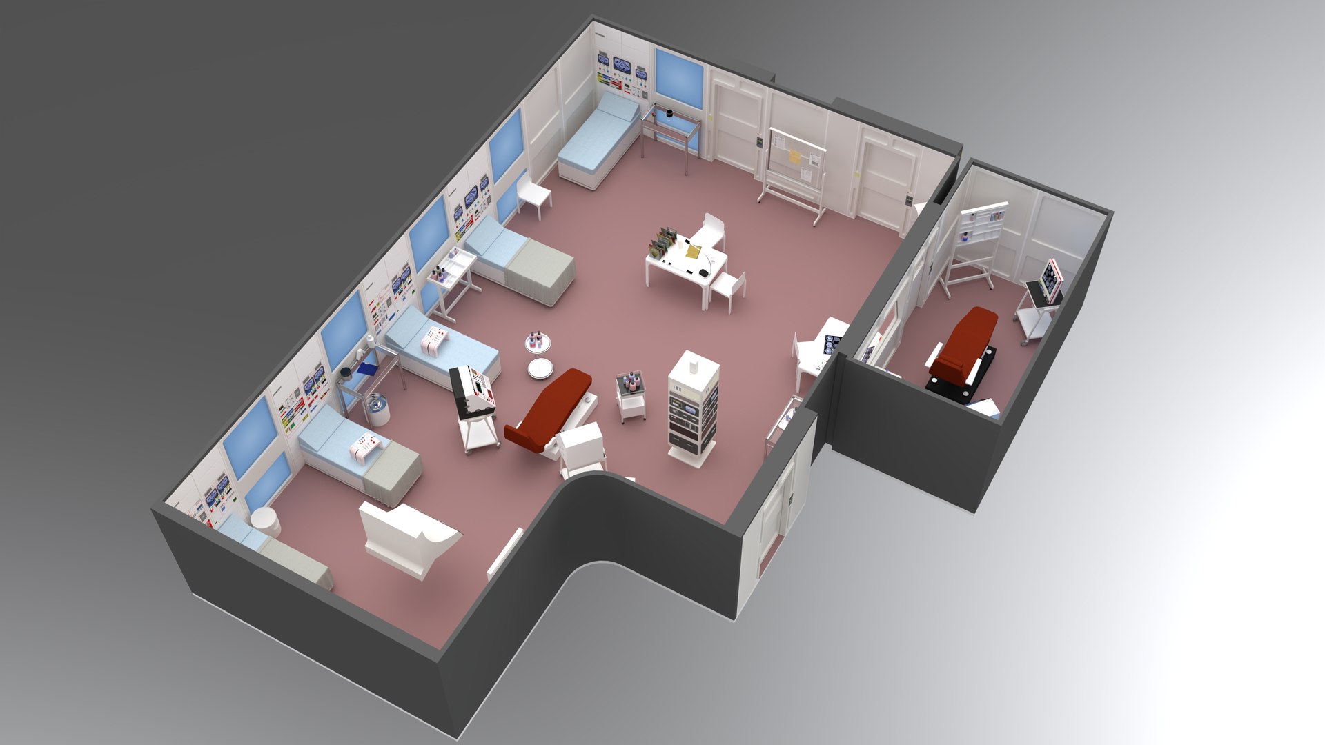 Medical Center 2 3D Model - TurboSquid 2067287