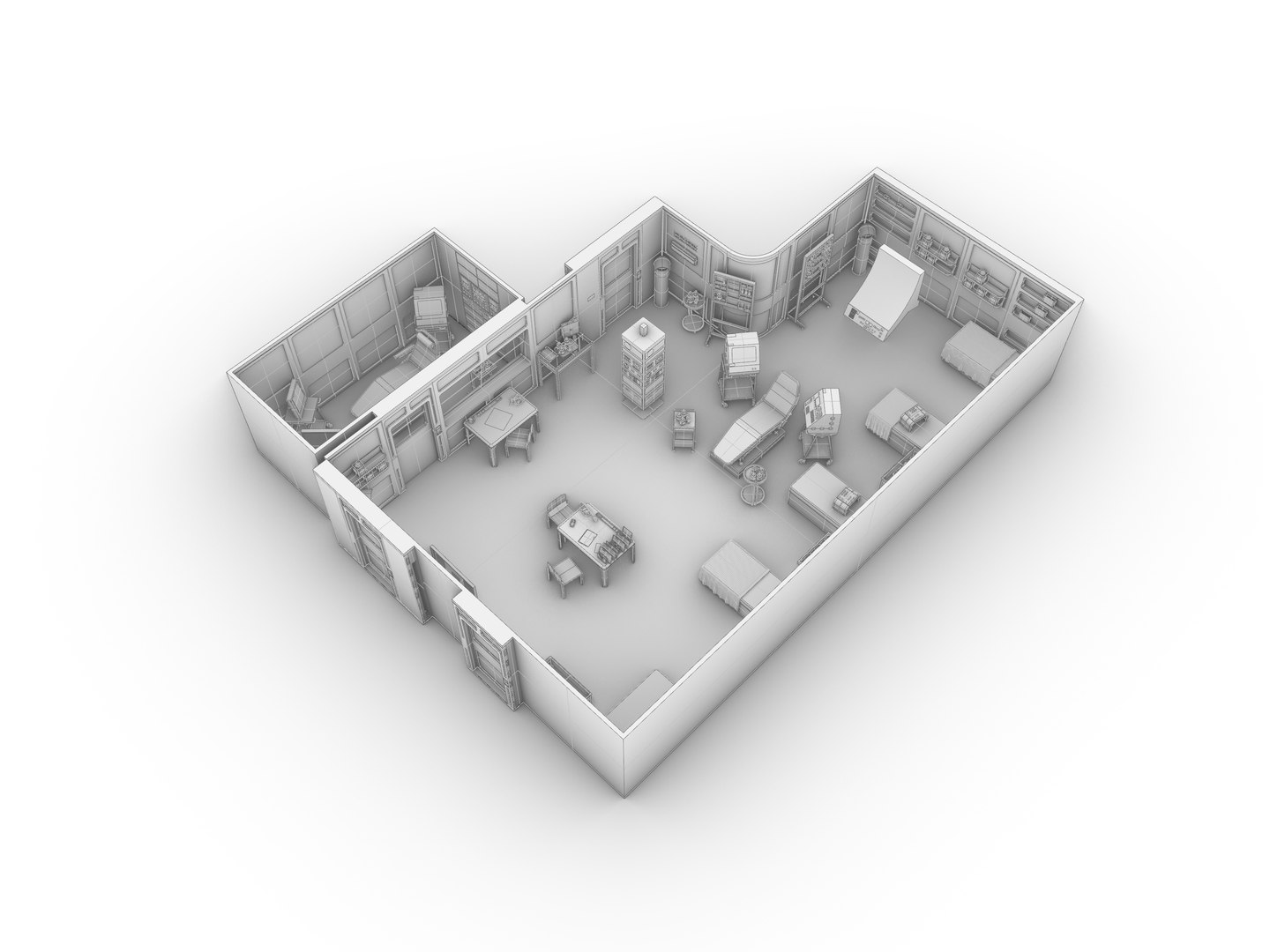 Medical Center 2 3D Model - TurboSquid 2067287