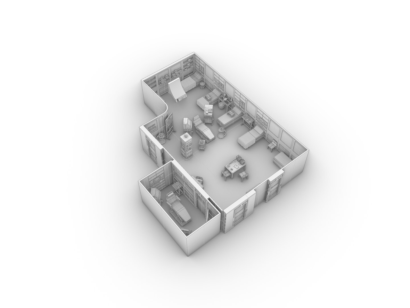 Medical Center 2 3D Model - TurboSquid 2067287