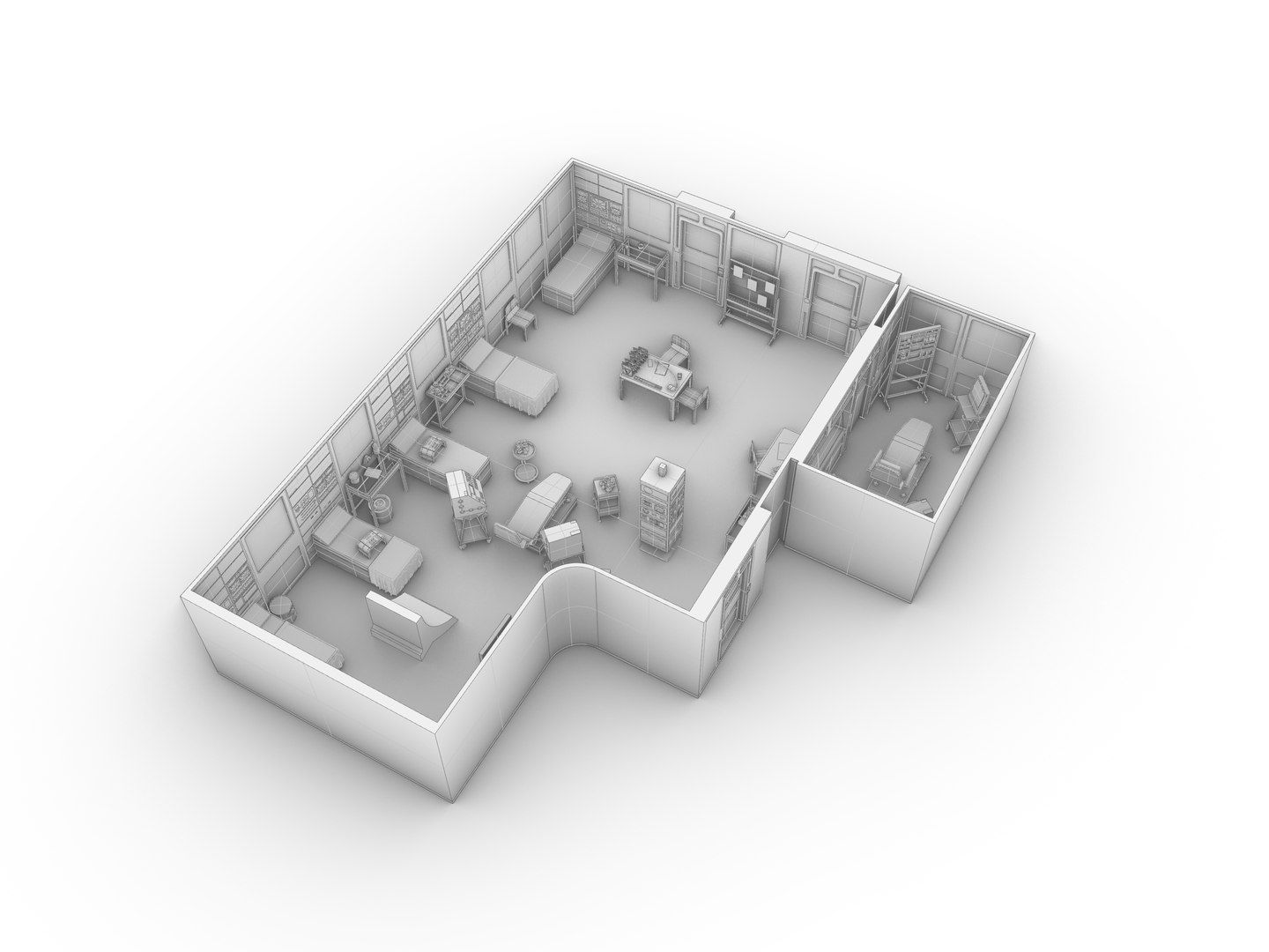 Medical Center 2 3D Model - TurboSquid 2067287