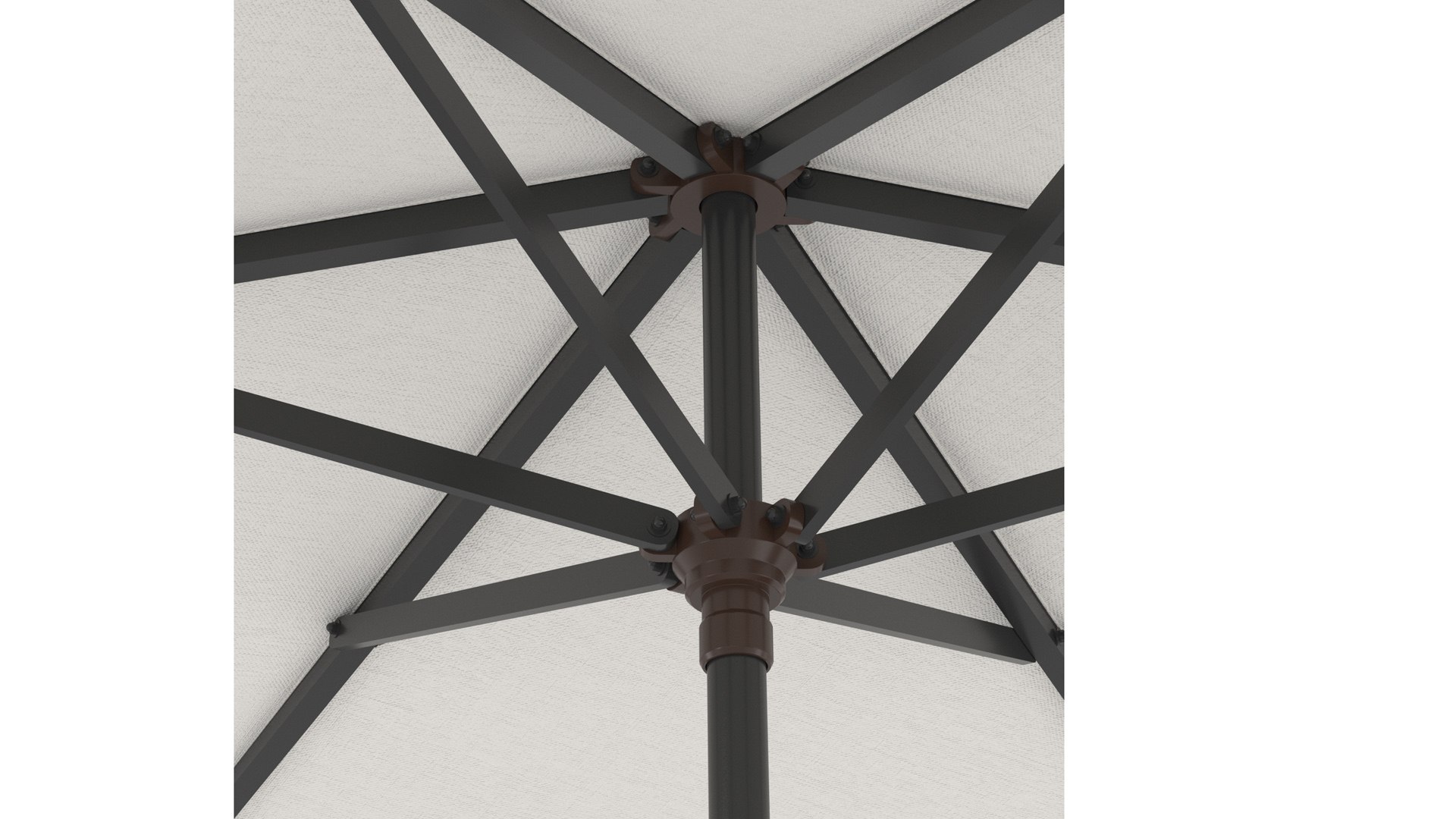 Contemporary Black White Parasol Base Body Nero Marquina White Marble ...