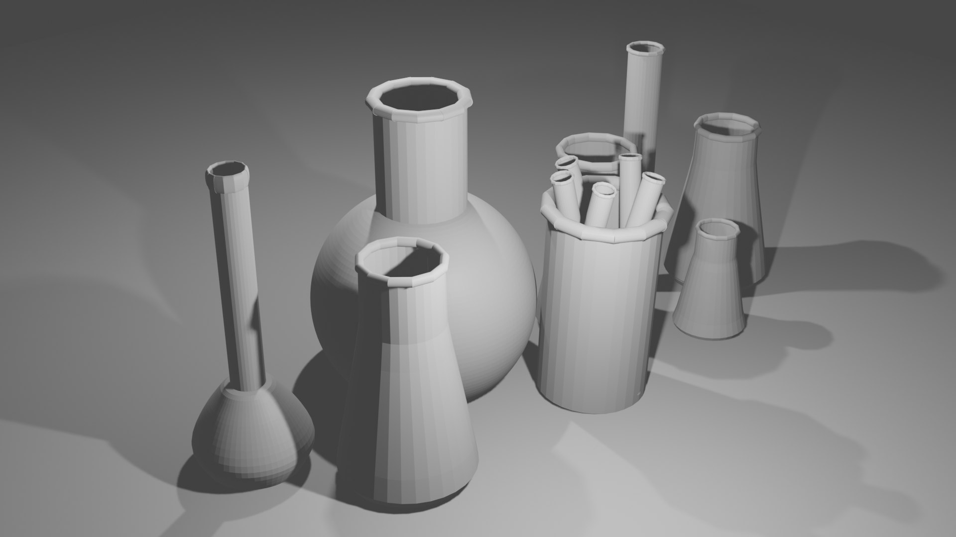 Stylized Laboratory Test Tubes Low-poly 3D model 3D model - TurboSquid ...