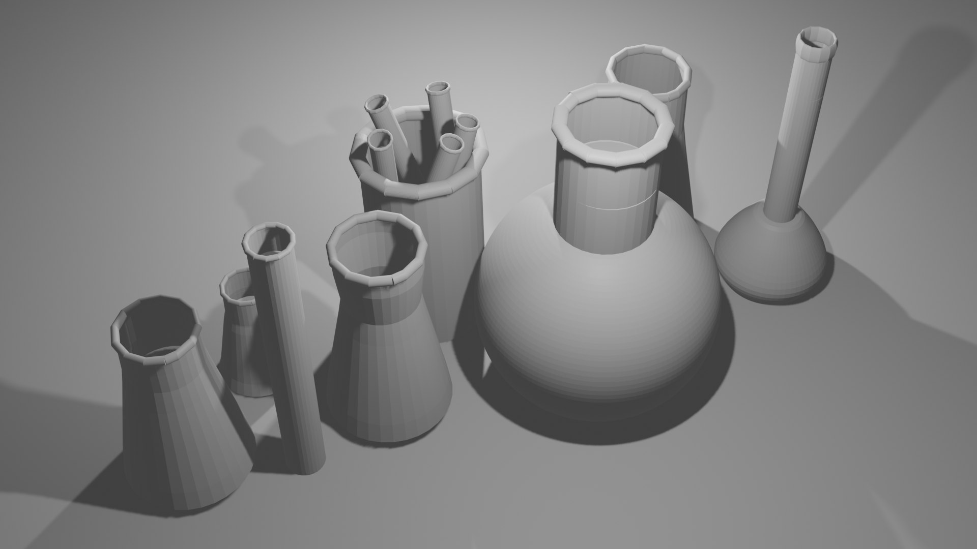 Stylized Laboratory Test Tubes Low-poly 3D model 3D model - TurboSquid ...