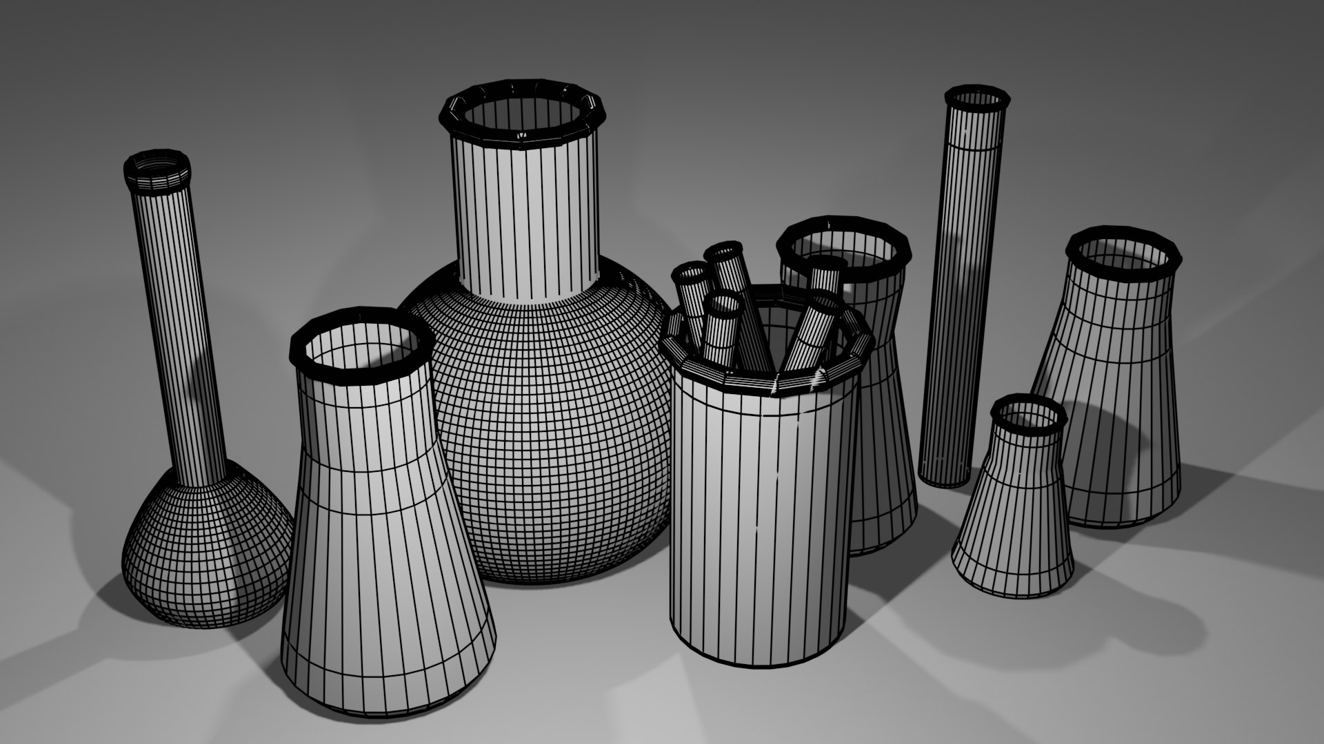 Stylized Laboratory Test Tubes Low-poly 3D model 3D model - TurboSquid ...