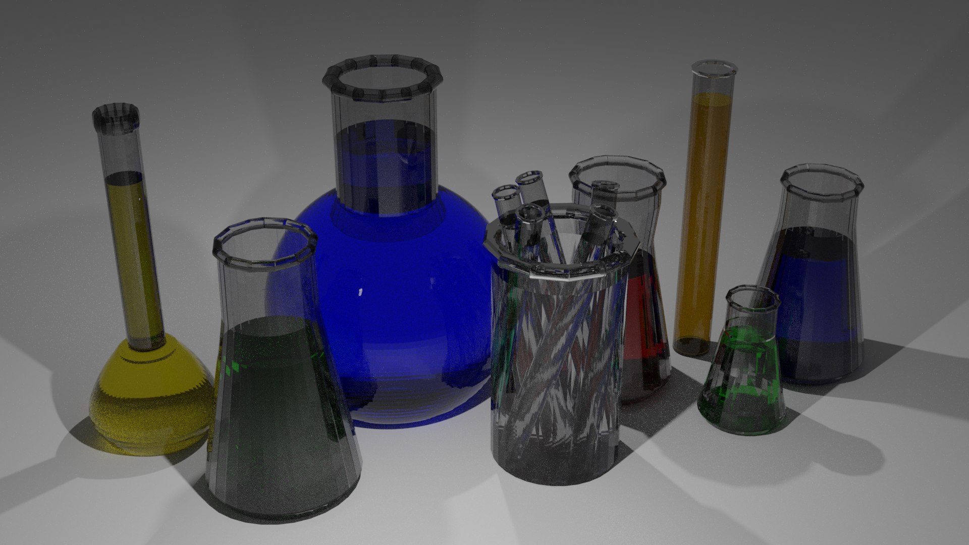 Stylized Laboratory Test Tubes Low-poly 3D model 3D model - TurboSquid ...