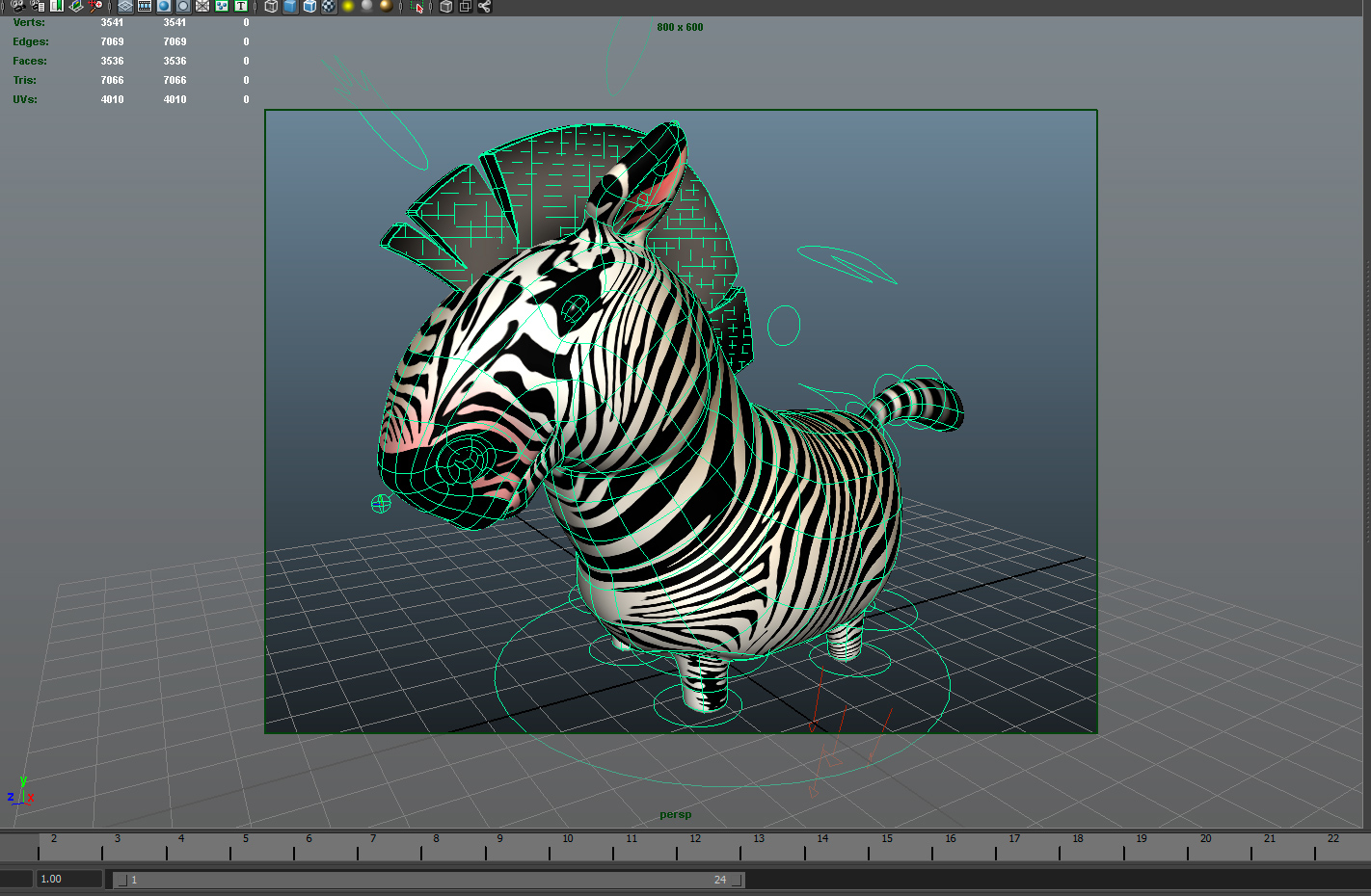 3d model animal rigged