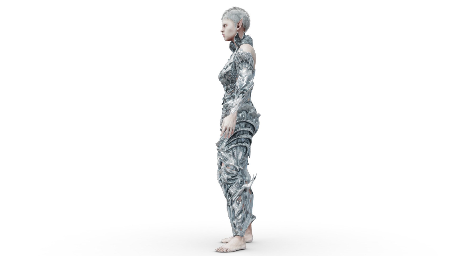 Elf White 3D Model - TurboSquid 2258237