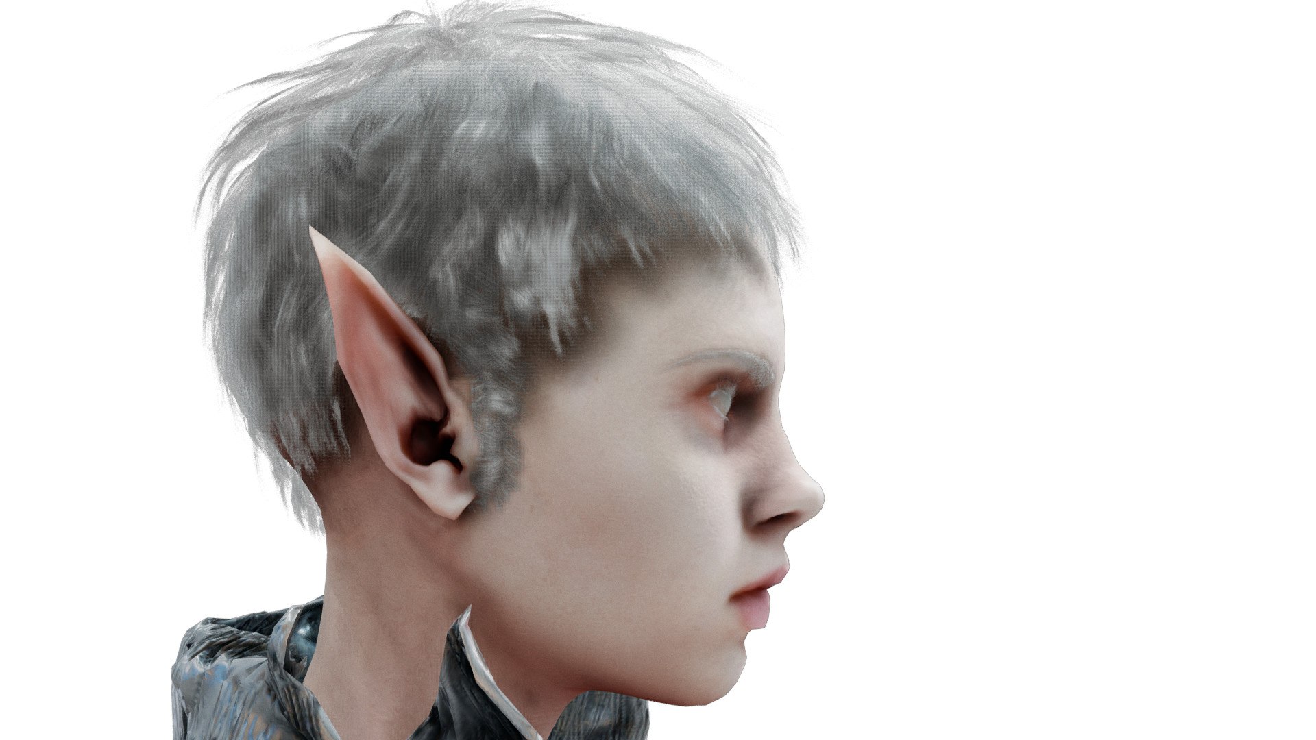 Elf White 3D Model - TurboSquid 2258237