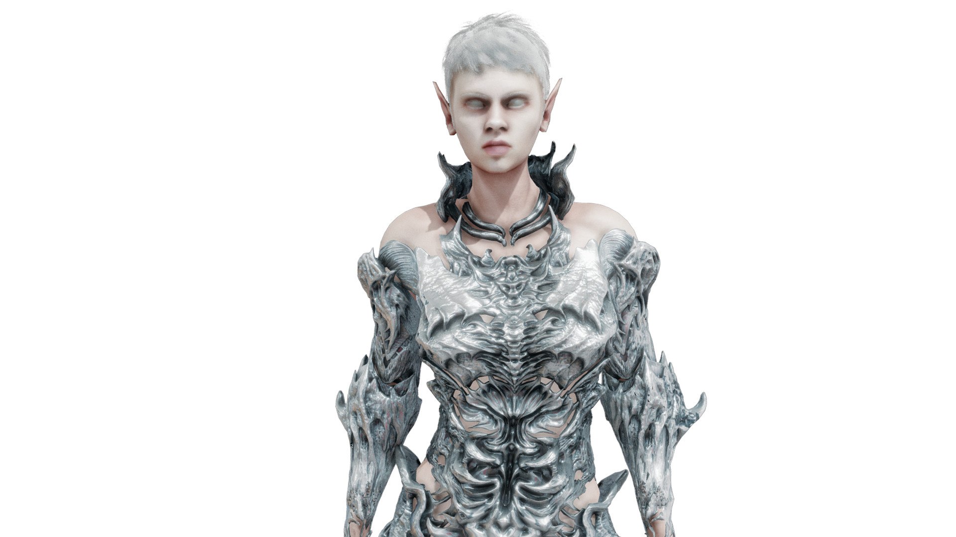 Elf White 3D Model - TurboSquid 2258237