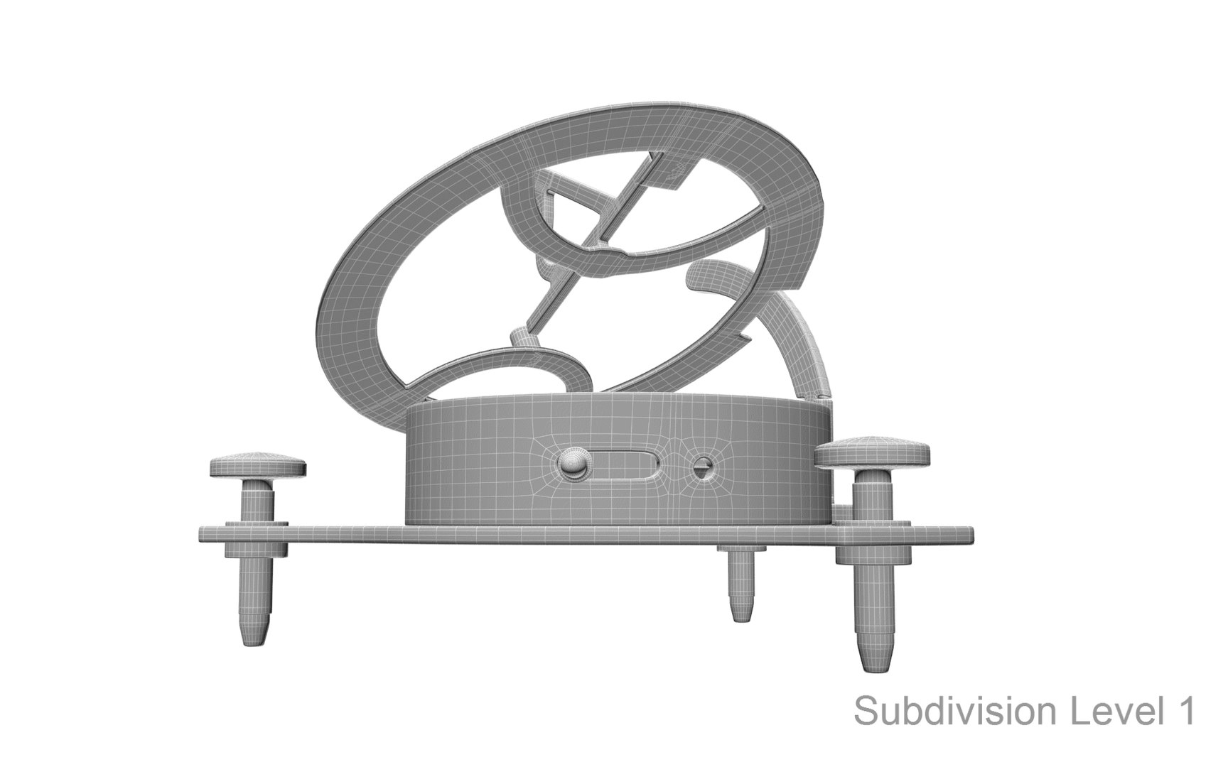 Sundial Compass Open 3D Model - TurboSquid 2027498