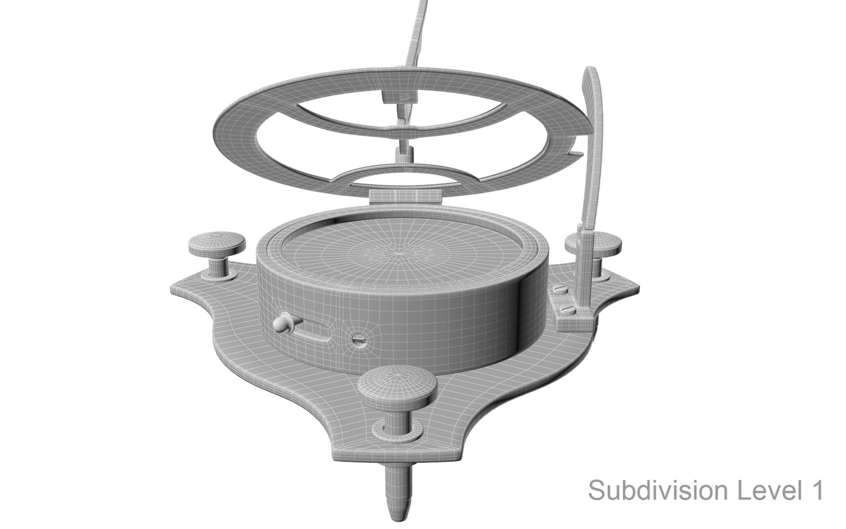 Sundial Compass Open 3D Model - TurboSquid 2027498