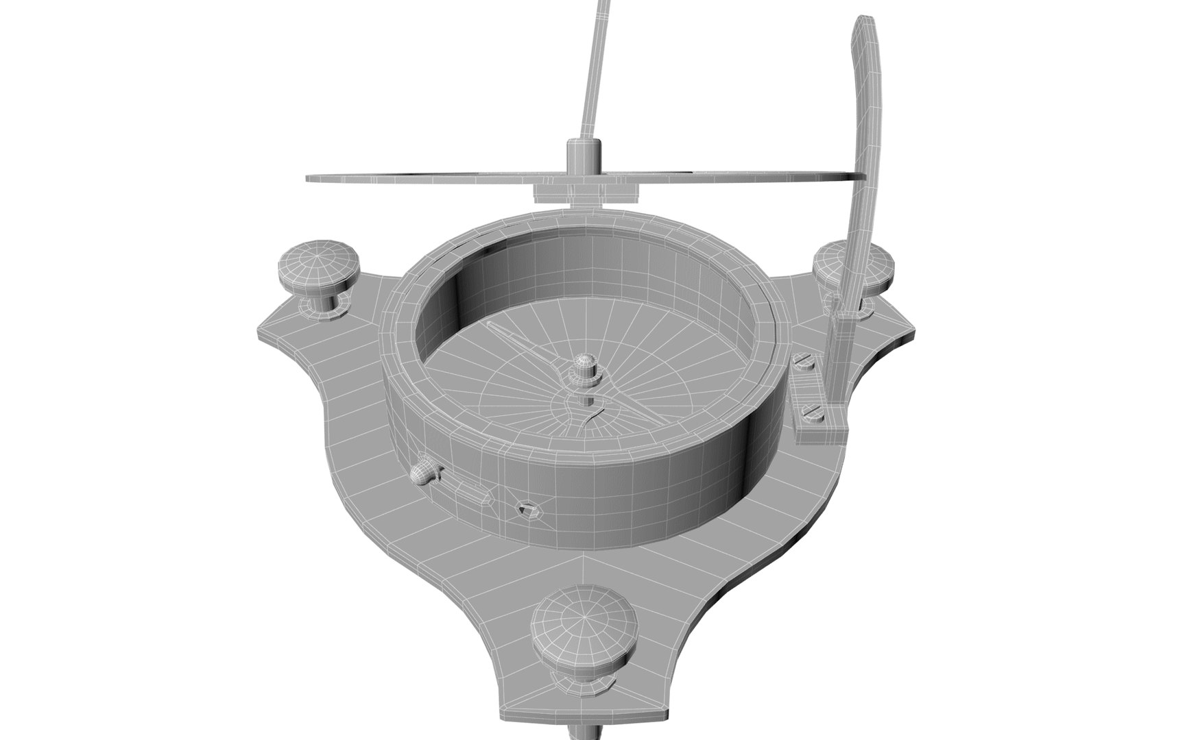 Sundial Compass Open 3D Model - TurboSquid 2027498