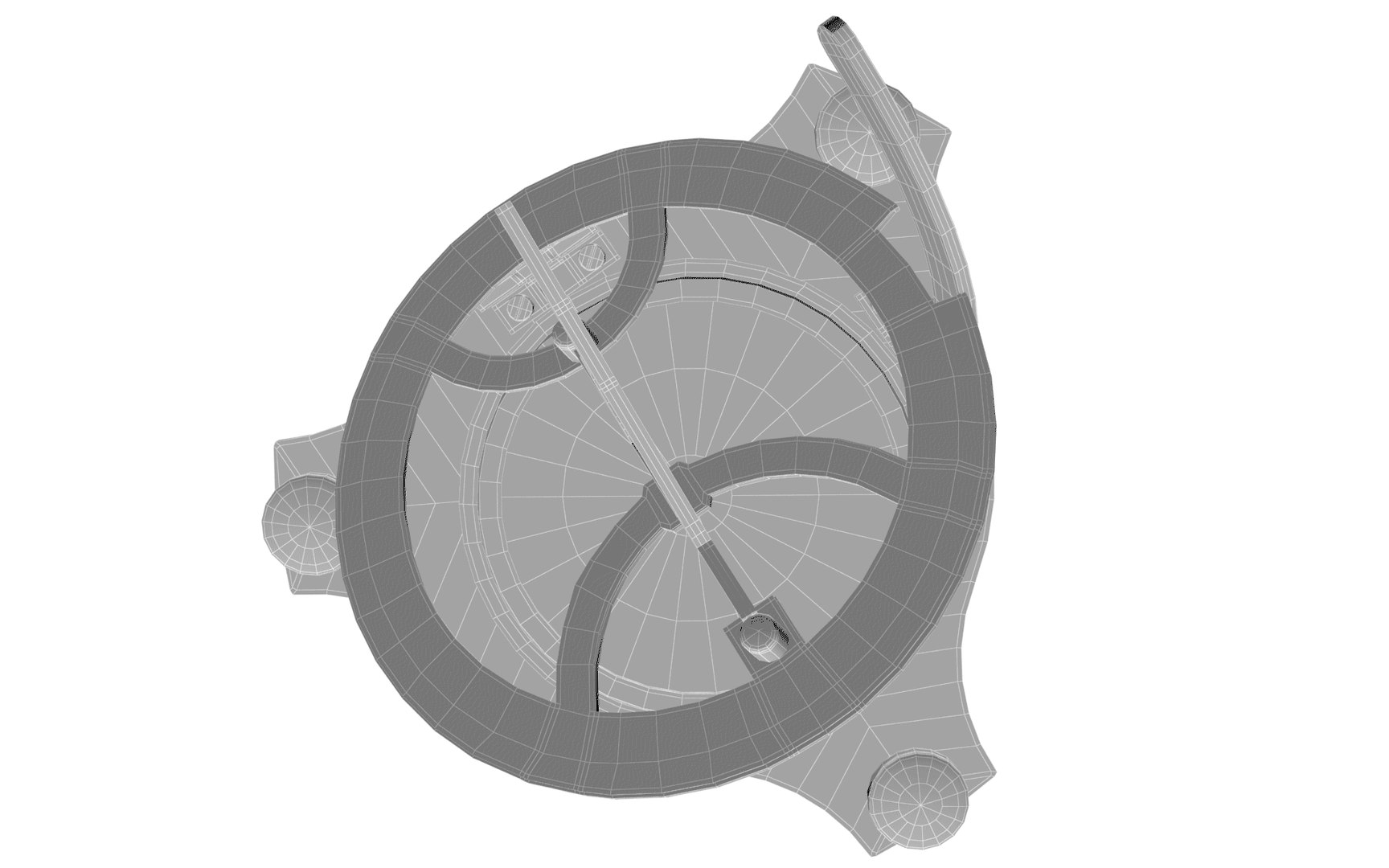 Sundial Compass Open 3D Model - TurboSquid 2027498