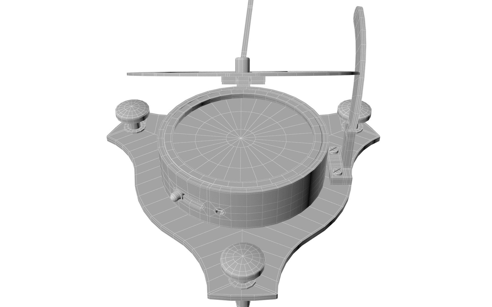 Sundial Compass Open 3D Model - TurboSquid 2027498