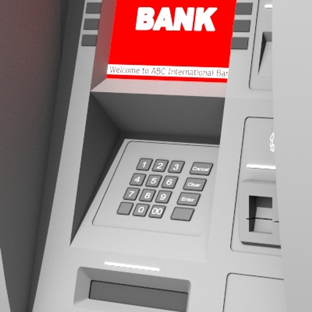 3d model cash machine atm