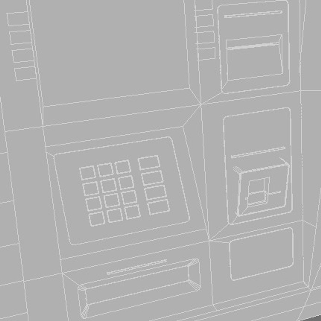 3d model cash machine atm