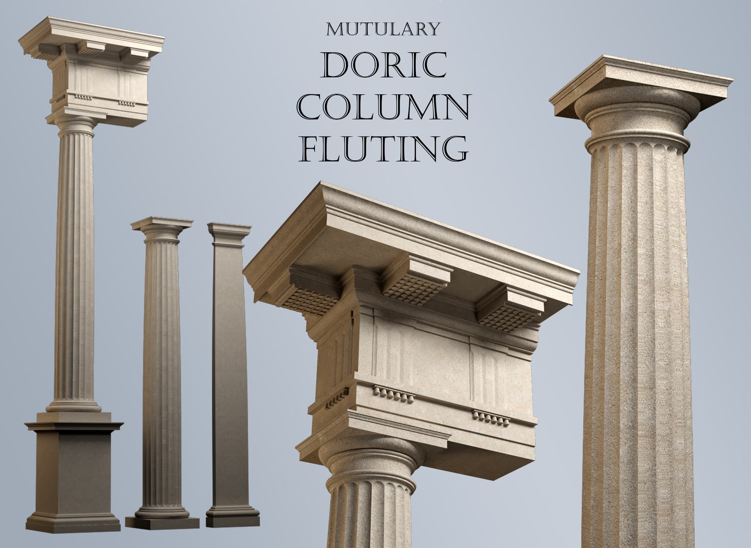 Mutulary Doric Column Fluting Vignola 3D - TurboSquid 2290500