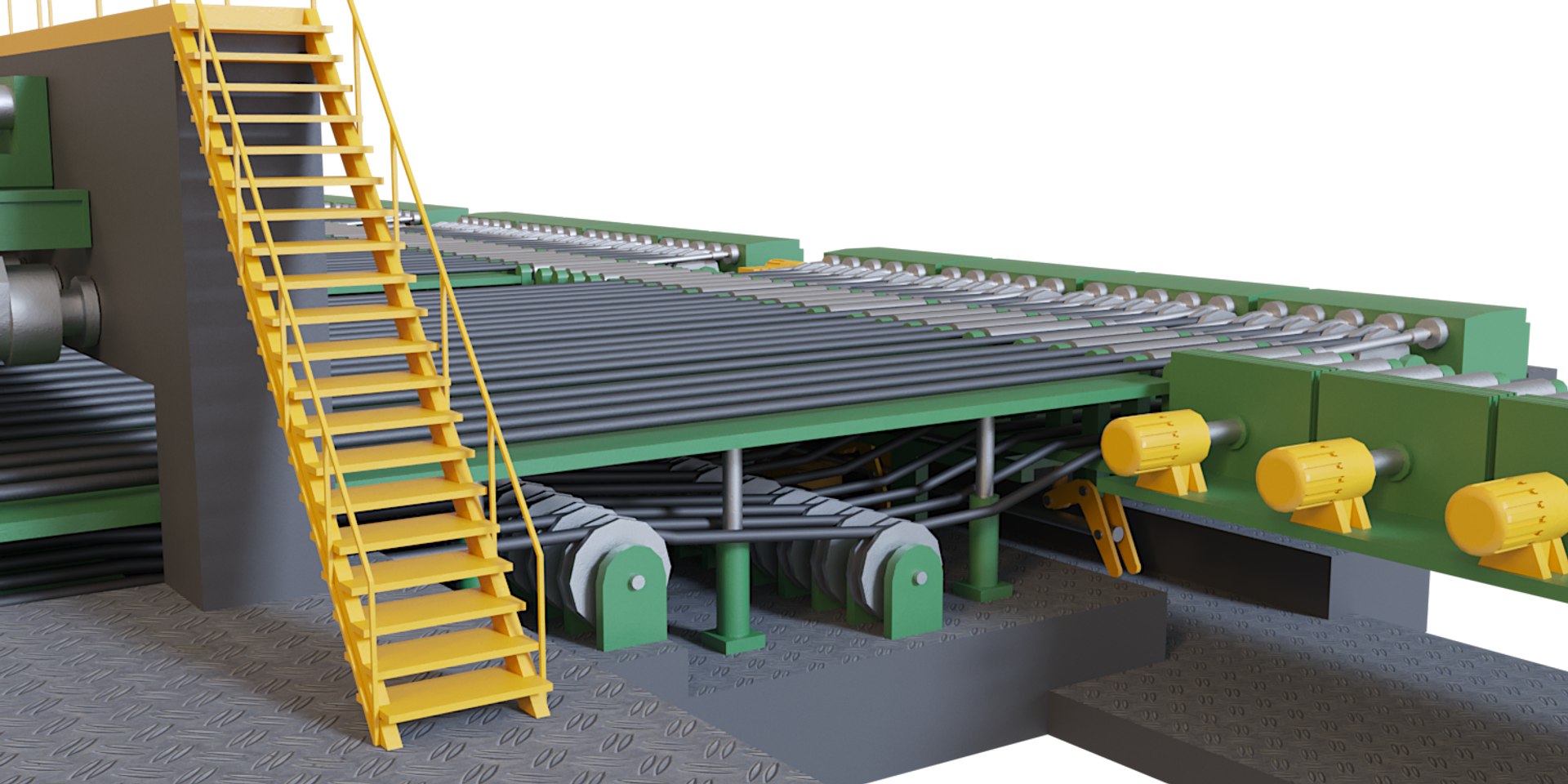 3D Metal Sheet Conveyor Model - TurboSquid 1348125