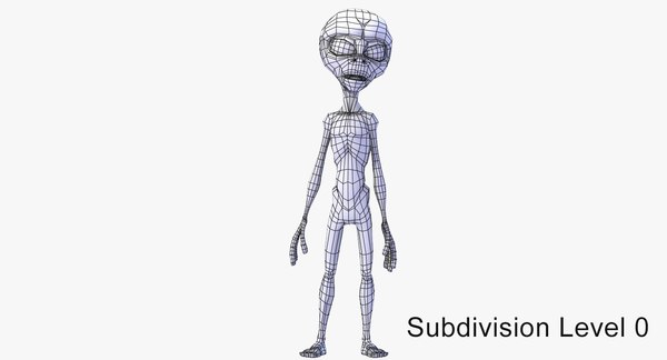 3d model rigged alien