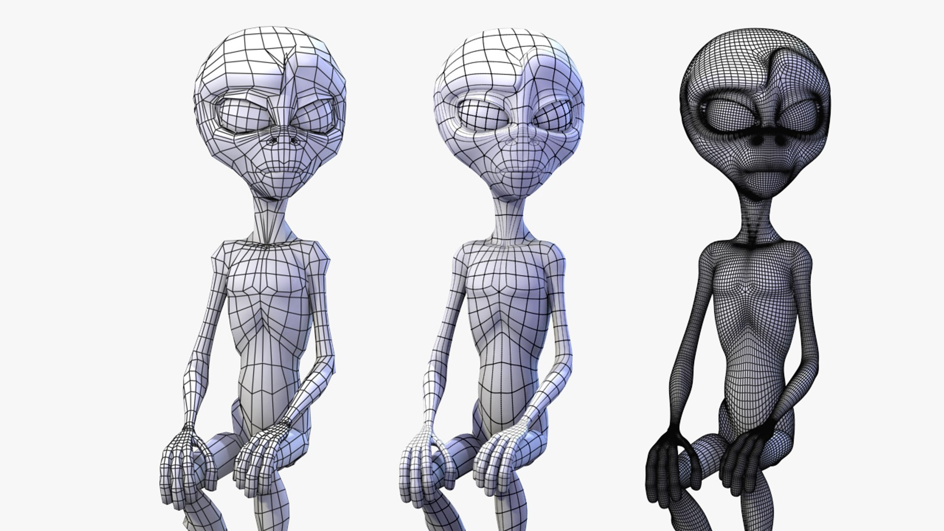 3d Model Rigged Alien
