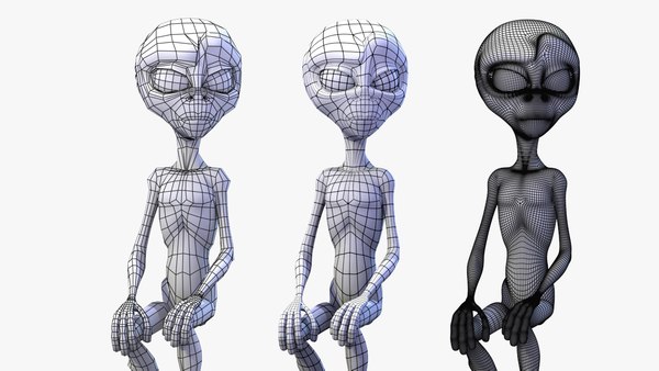 3d model rigged alien