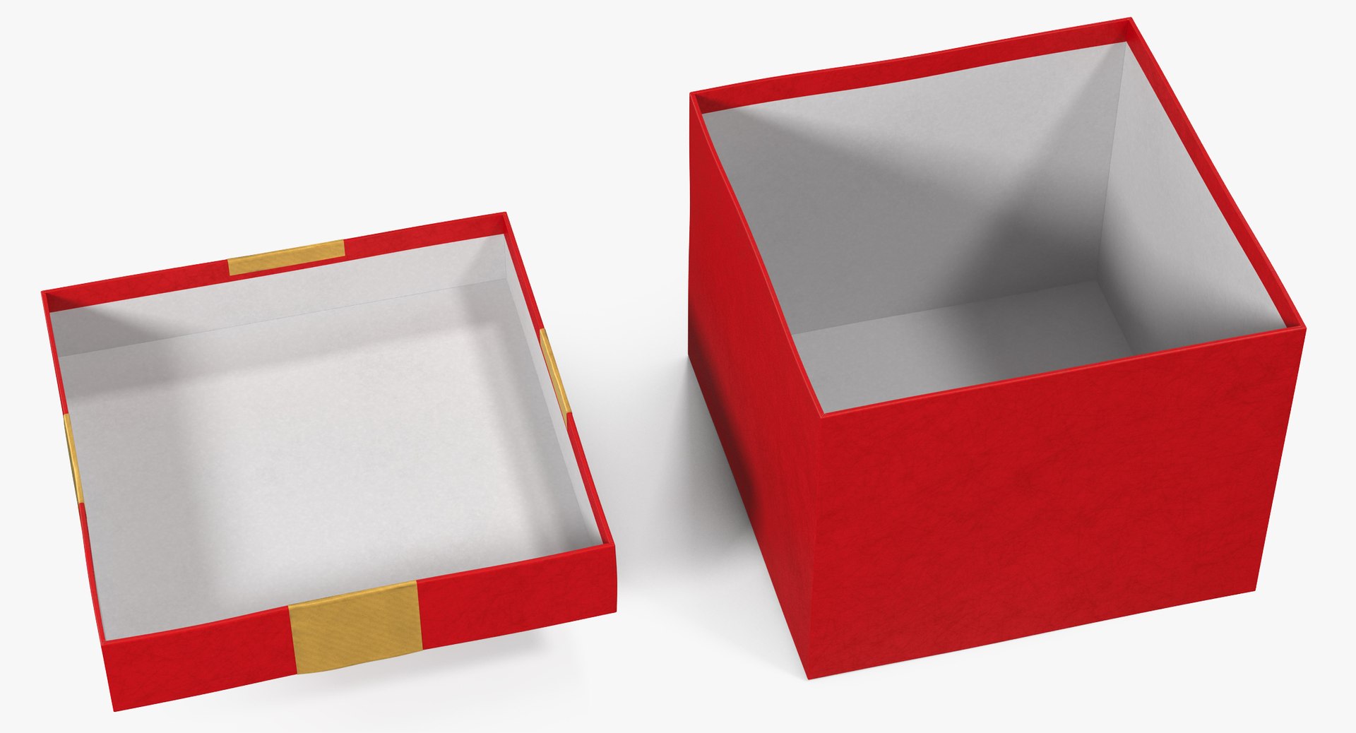 Gift box open red 3D model - TurboSquid 1199813